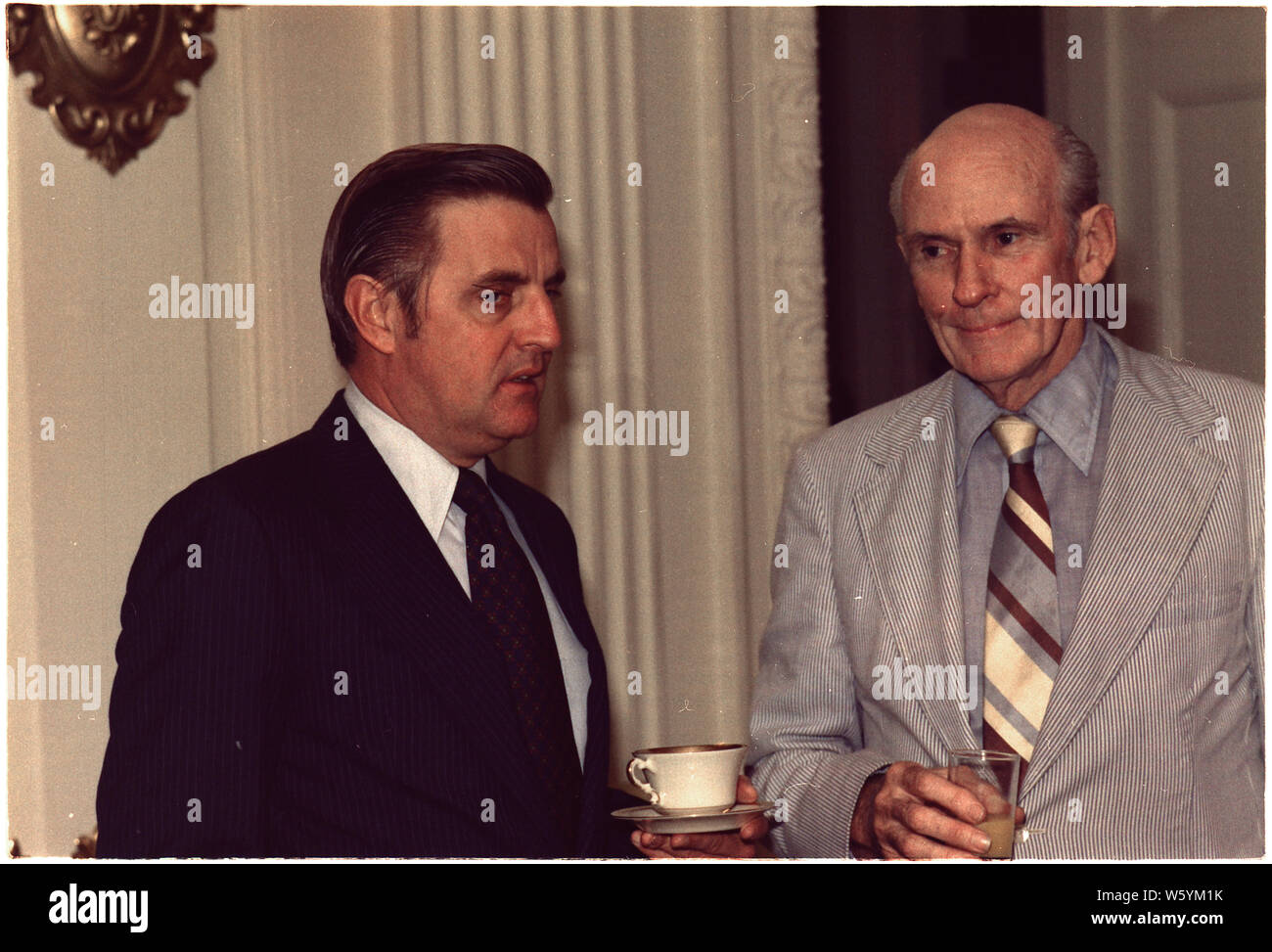 Walter Mondale with Senator Alan Cranston Stock Photo - Alamy
