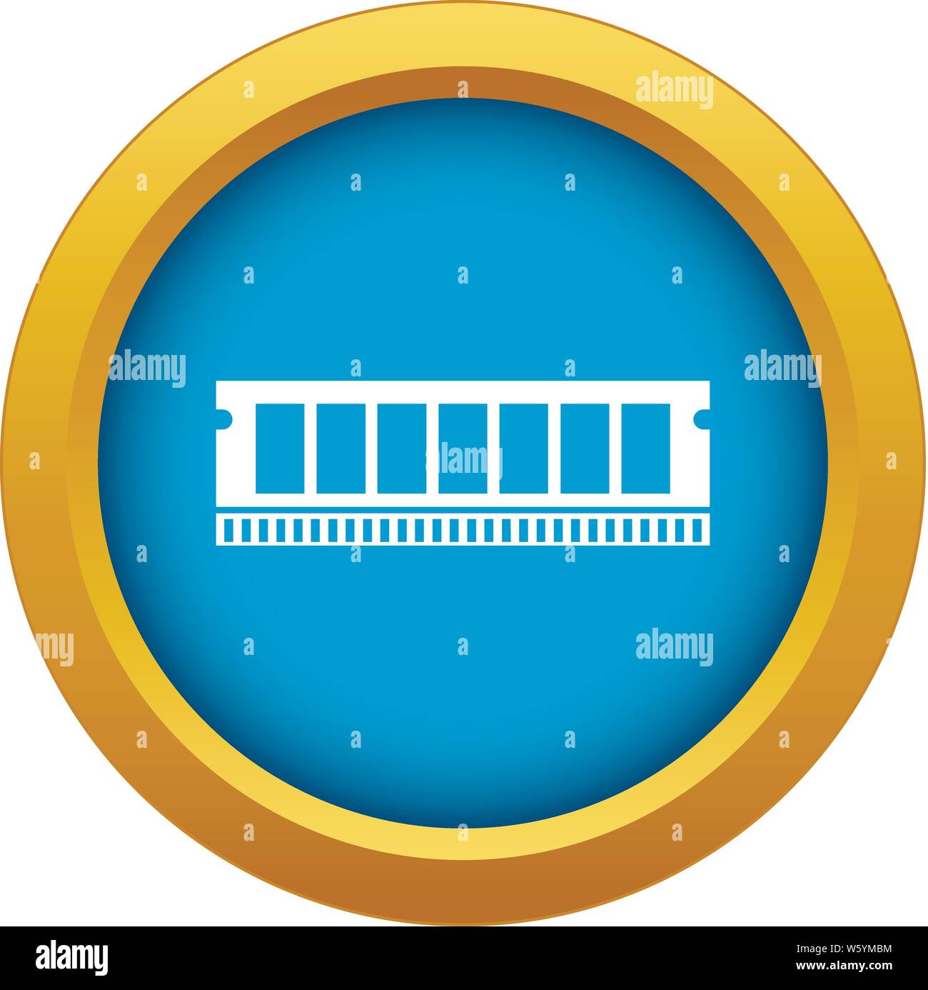 DVD RAM module for the personal computer icon blue vector isolated ...