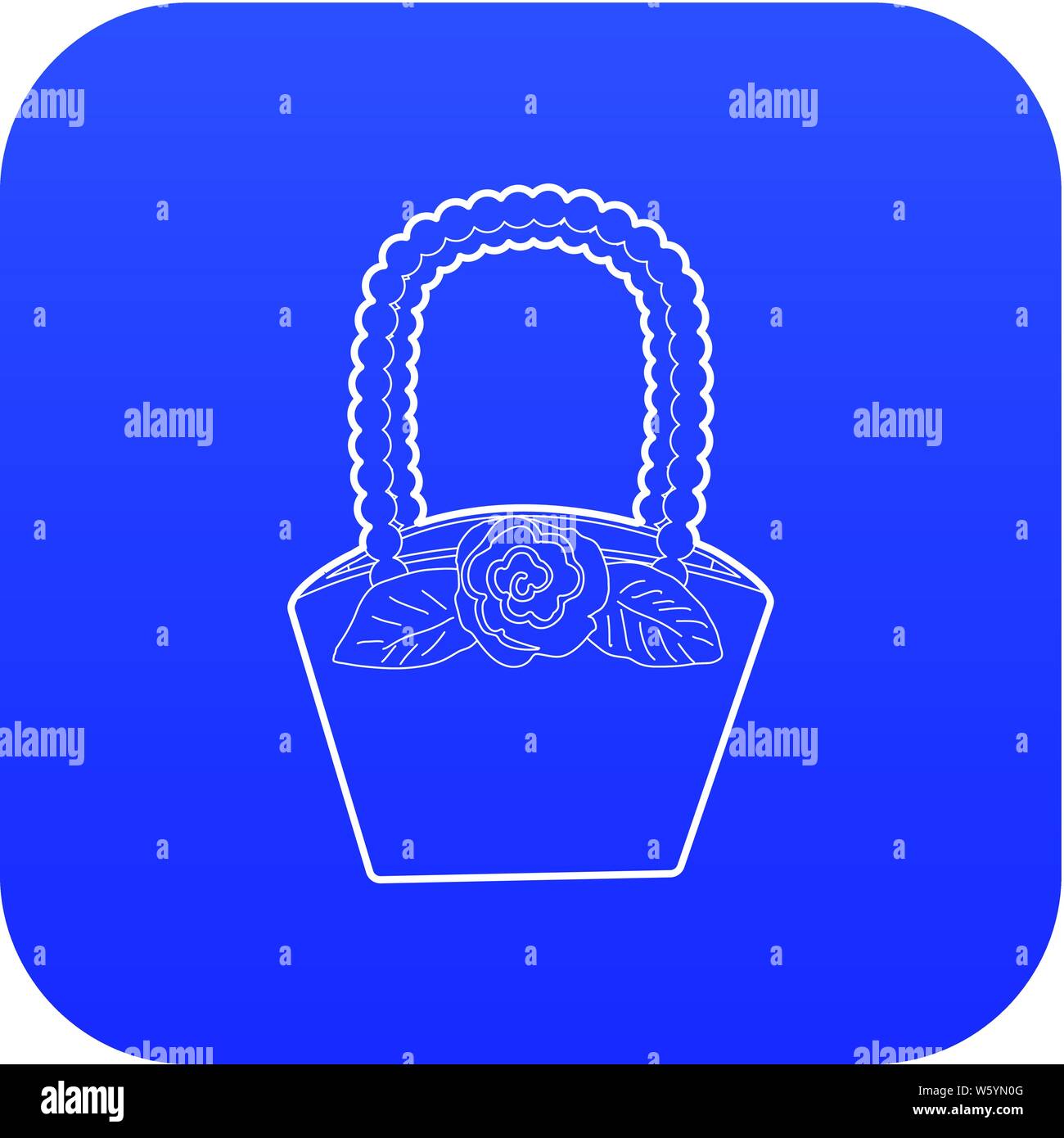 Basket icon blue vector Stock Vector Image & Art - Alamy