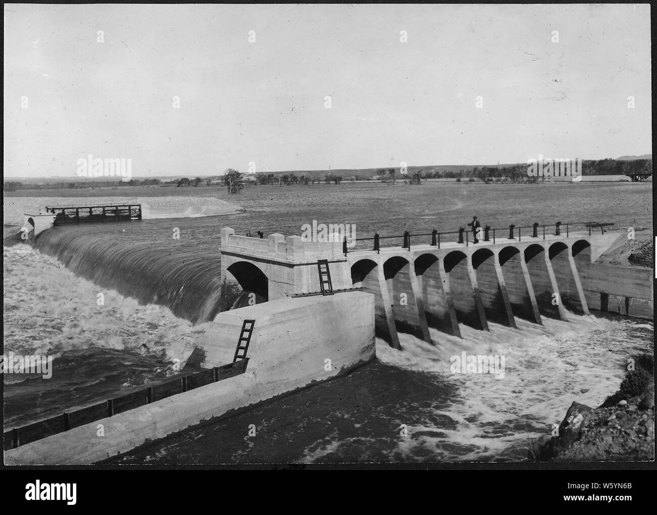 Whalen diversion dam and headworks.; Scope and content: Photograph from ...