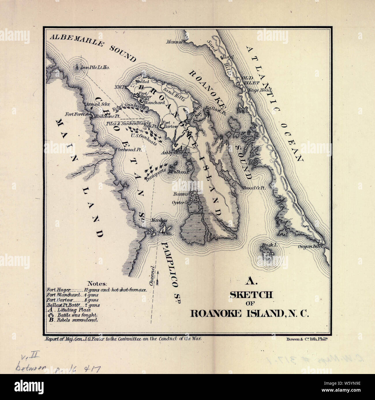 Roanoke island map hi-res stock photography and images - Alamy