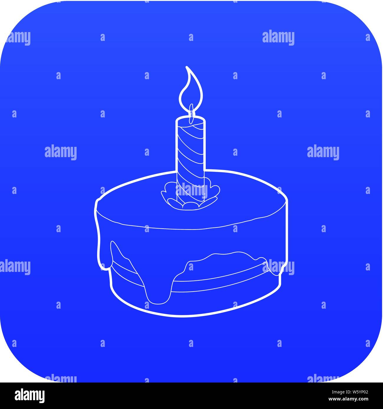 Cake icon blue vector Stock Vector Image & Art - Alamy