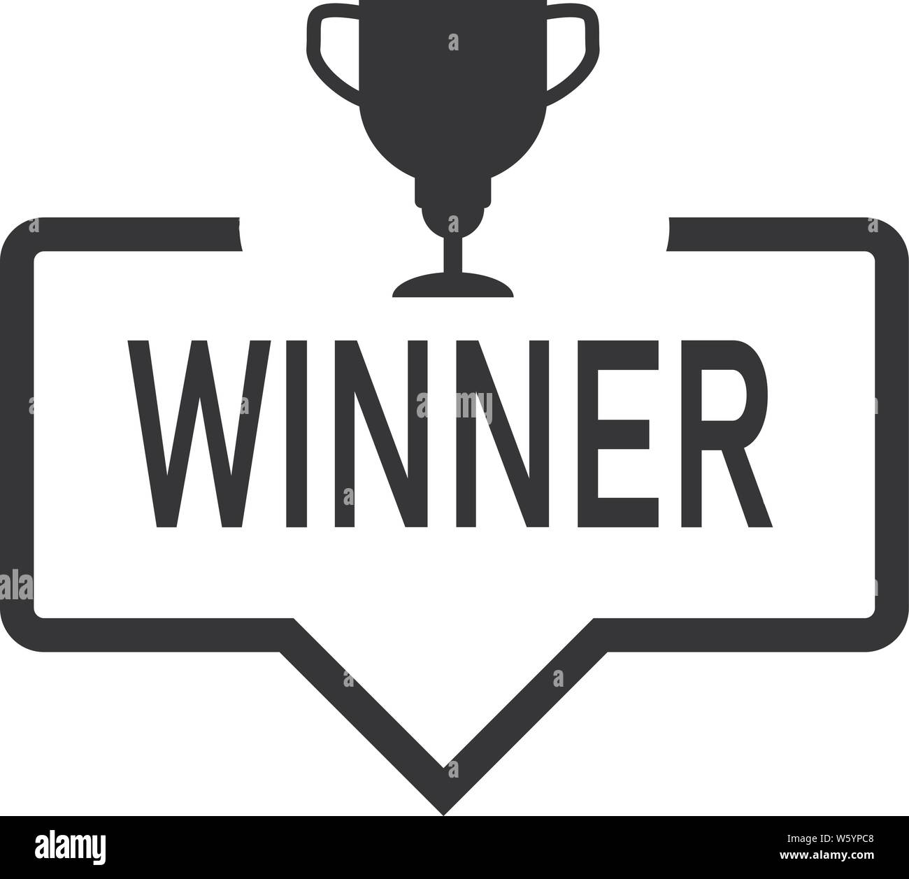 Winner bubble speak icon trendy flat design Stock Vector Image & Art ...