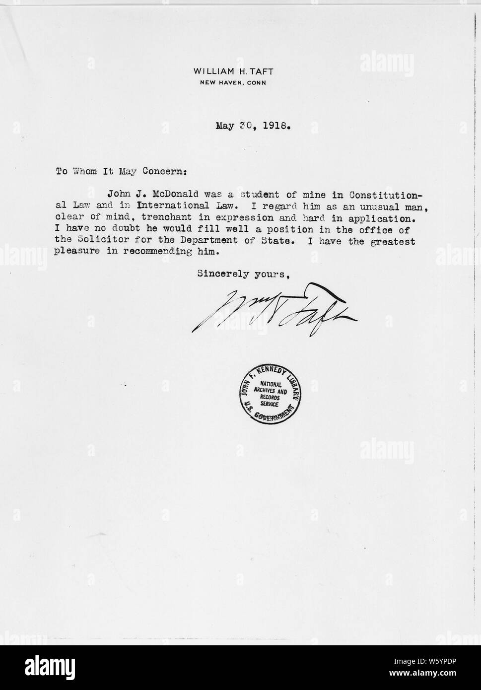Recommendation Letter For Government Employment