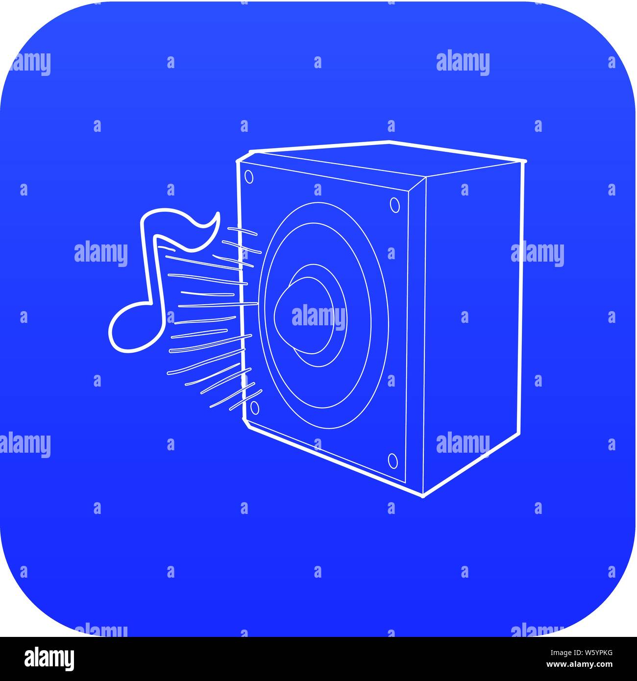 Radio icon blue vector Stock Vector Image & Art - Alamy