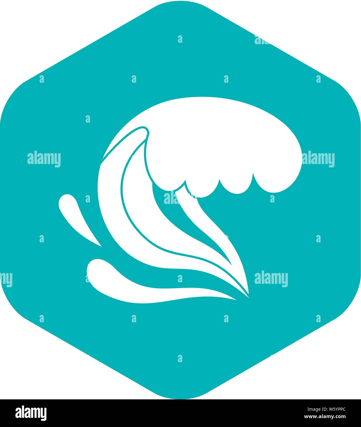 Surf wave icon, simple style Stock Vector Image & Art - Alamy