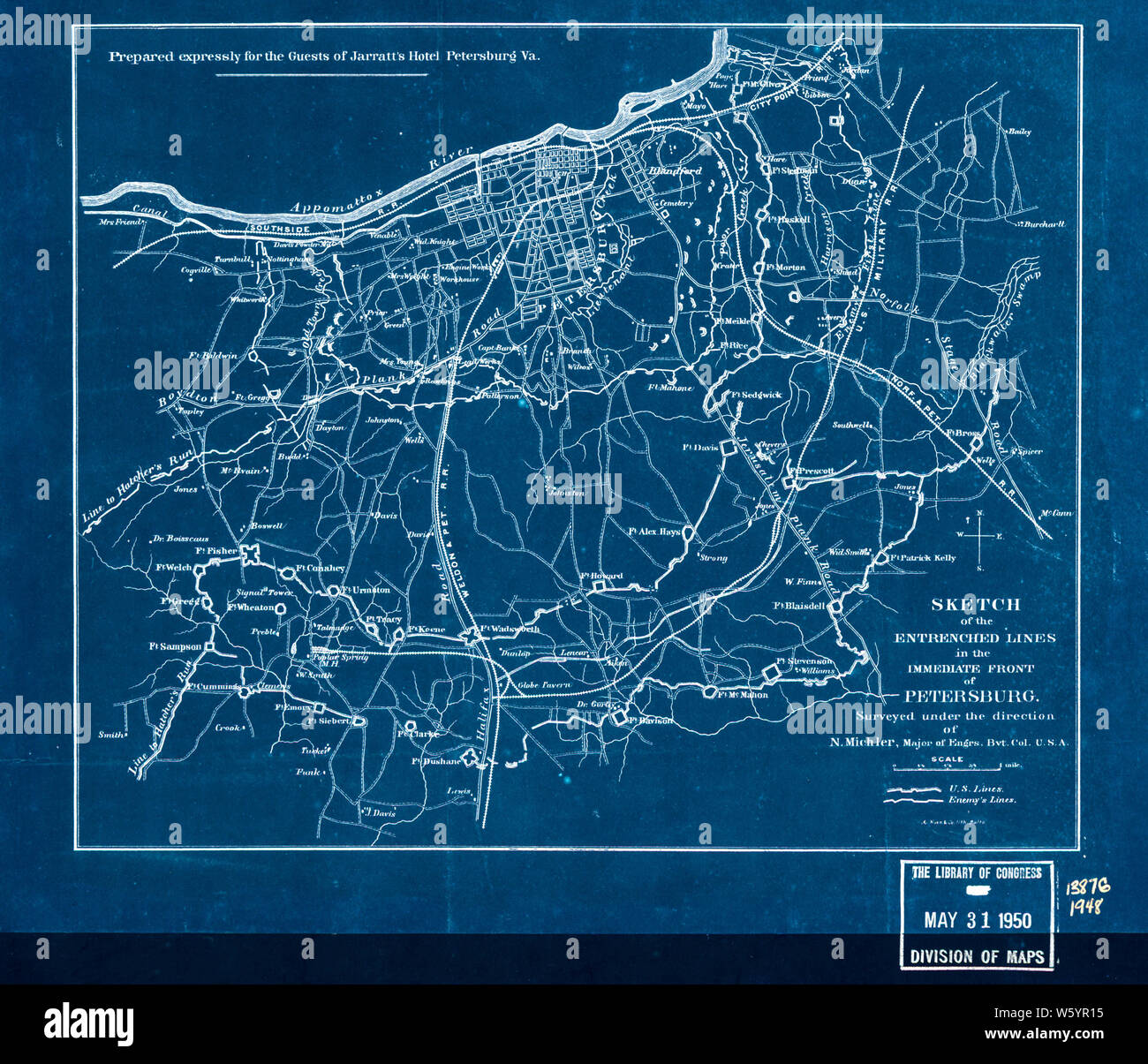 Civil War Maps 1655 Sketch of the entrenched lines in the immediate ...