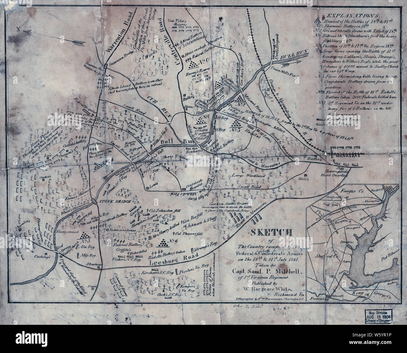 1861 union confederate map america hi-res stock photography and images ...