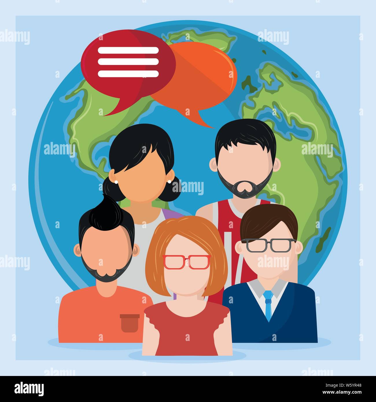 People talking around the world cartoons Stock Vector Image & Art - Alamy