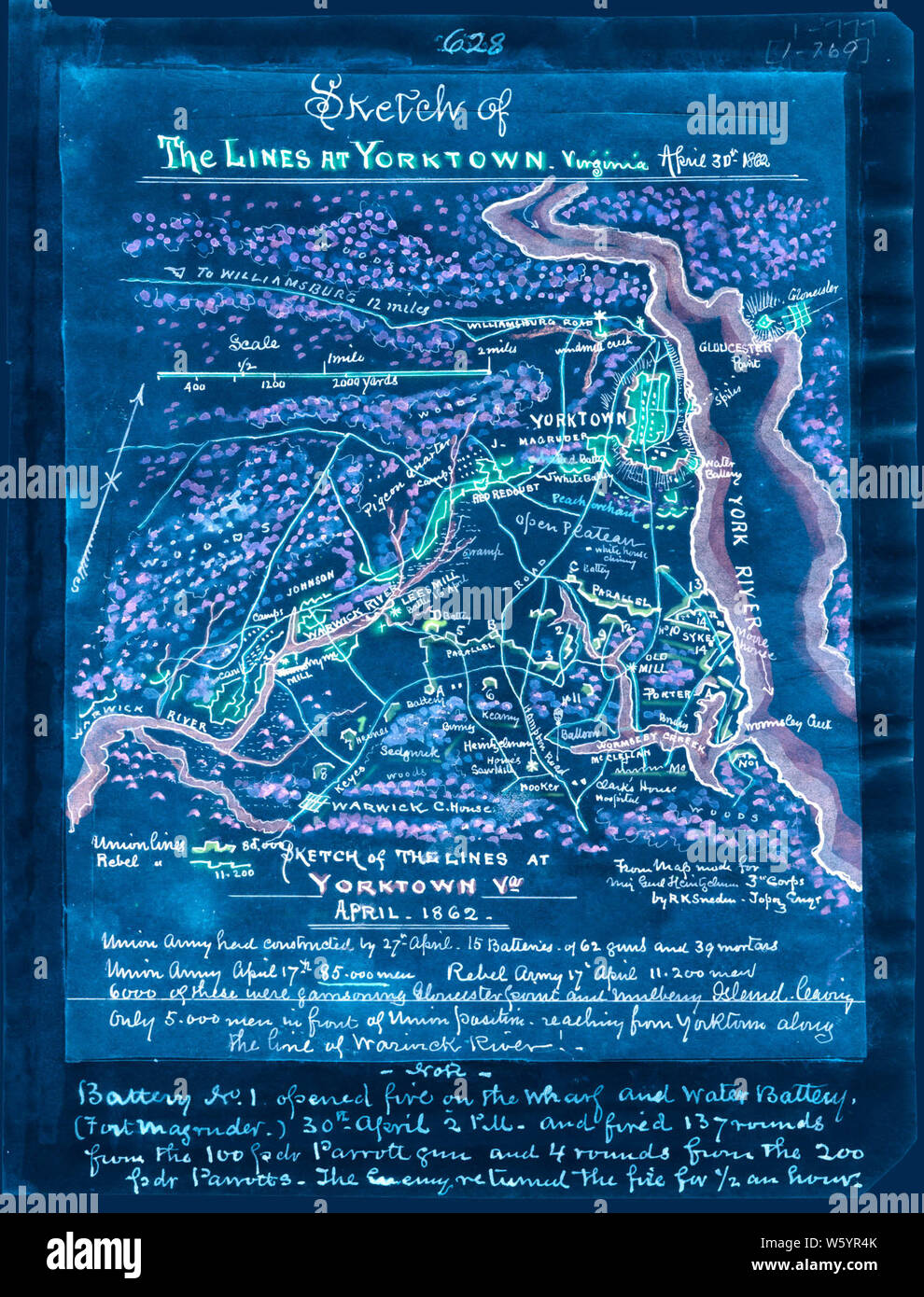 Map of yorktown virginia hi-res stock photography and images - Alamy