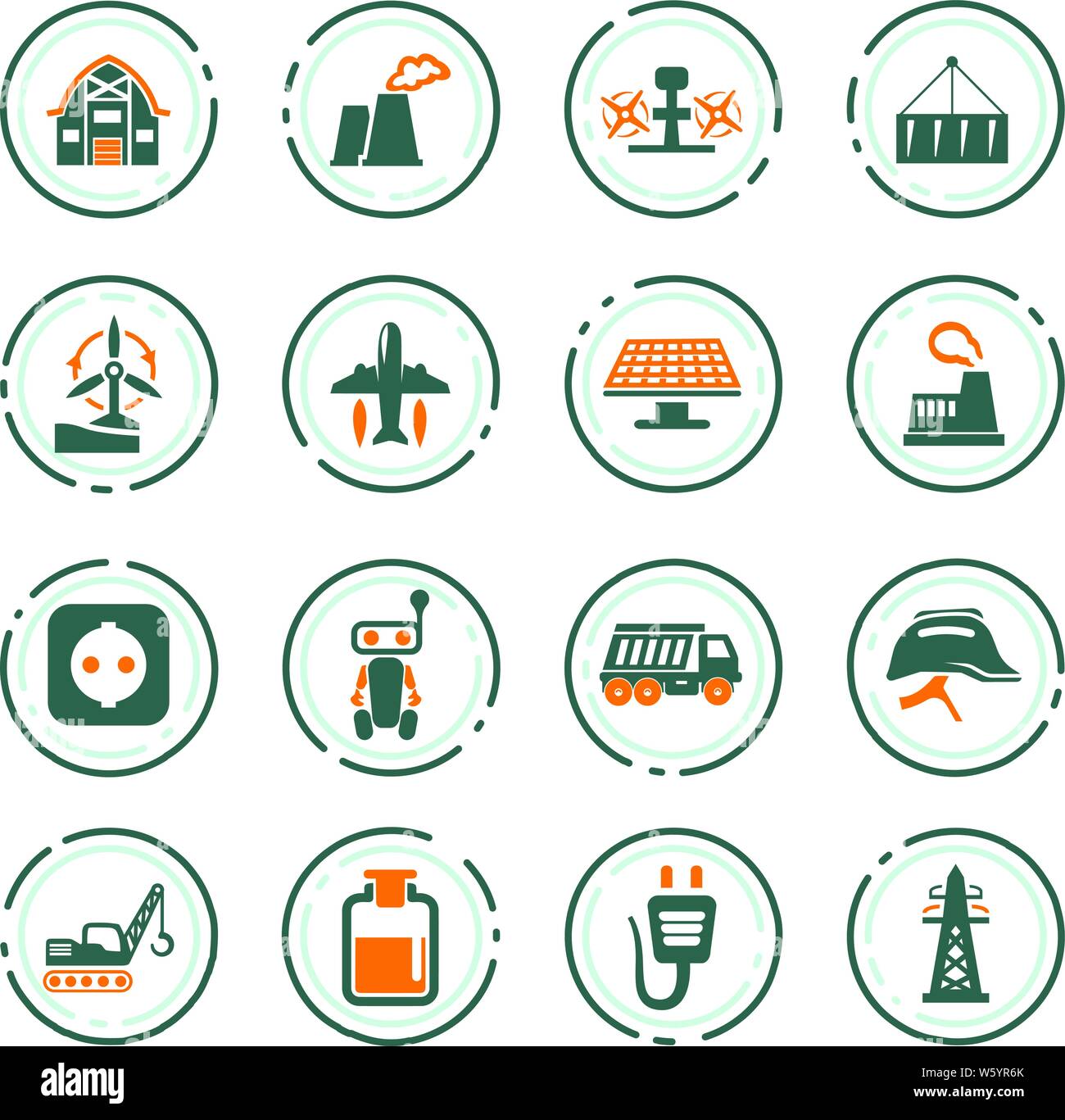Industry vector icons for user interface design Stock Vector Image ...