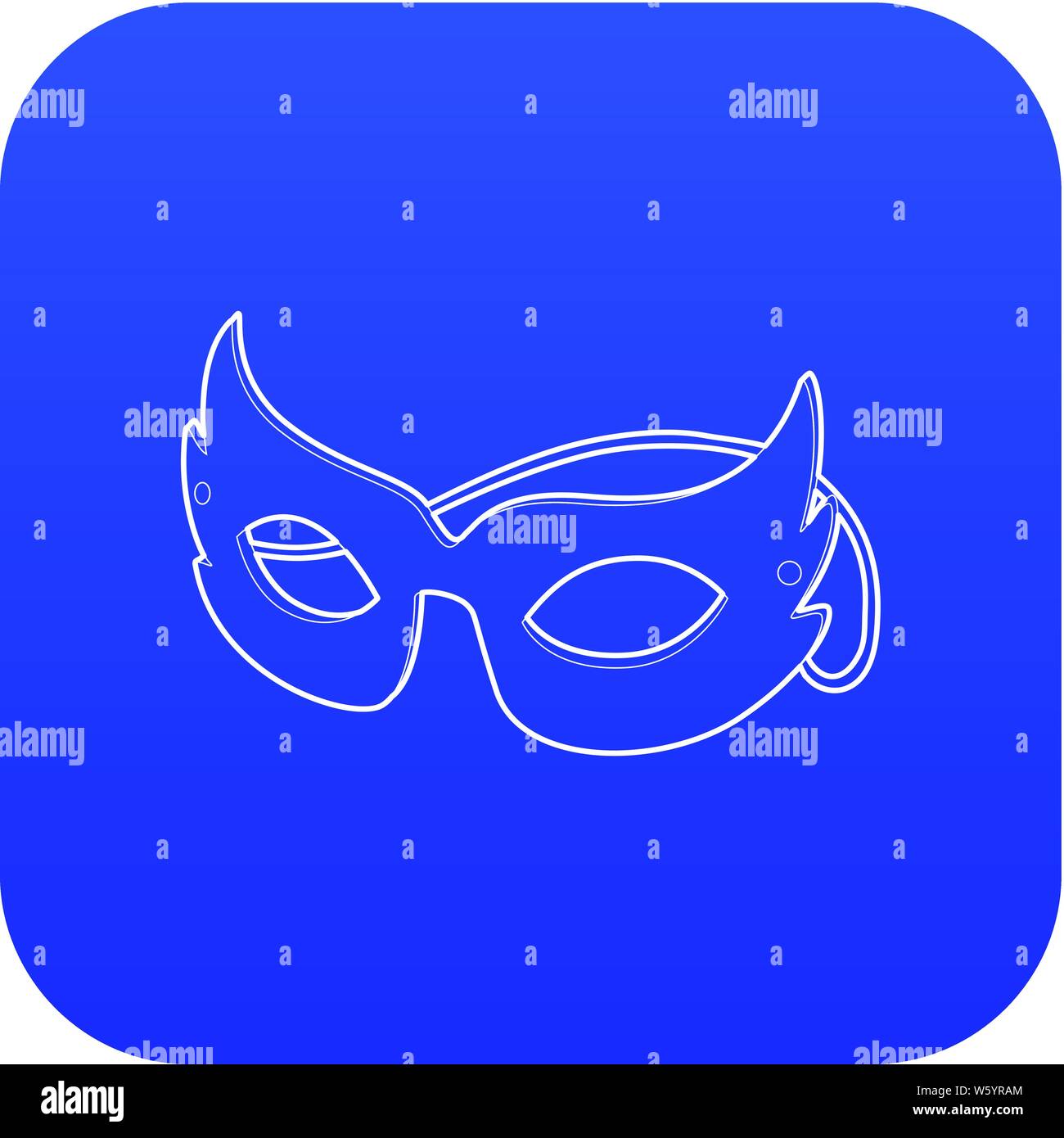 Mask icon blue vector Stock Vector Image & Art - Alamy