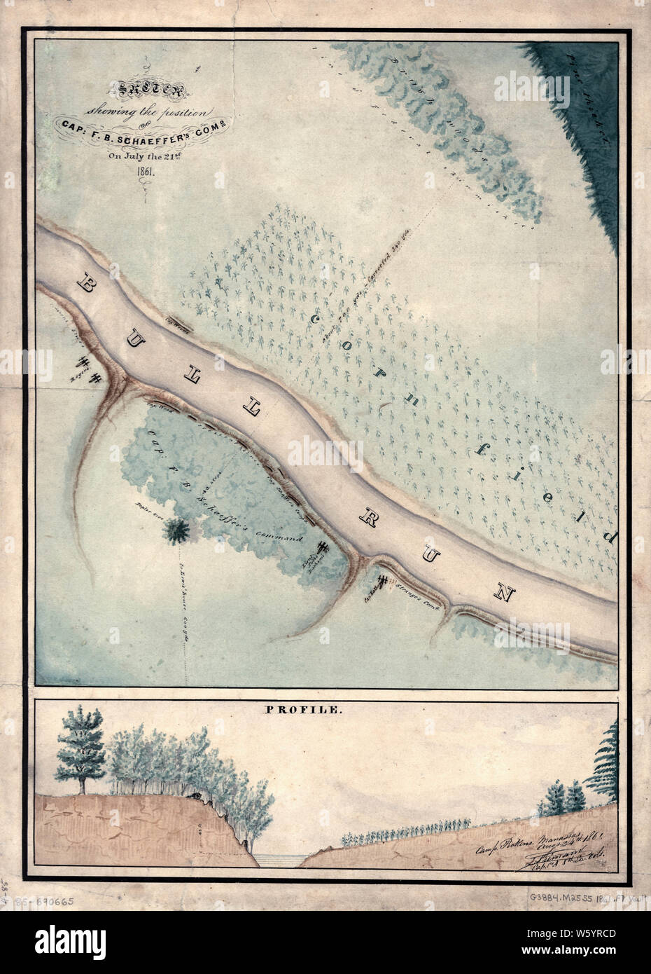 Civil War Maps 1676 Sketch showing the position of Cap FB Schaeffer's ...