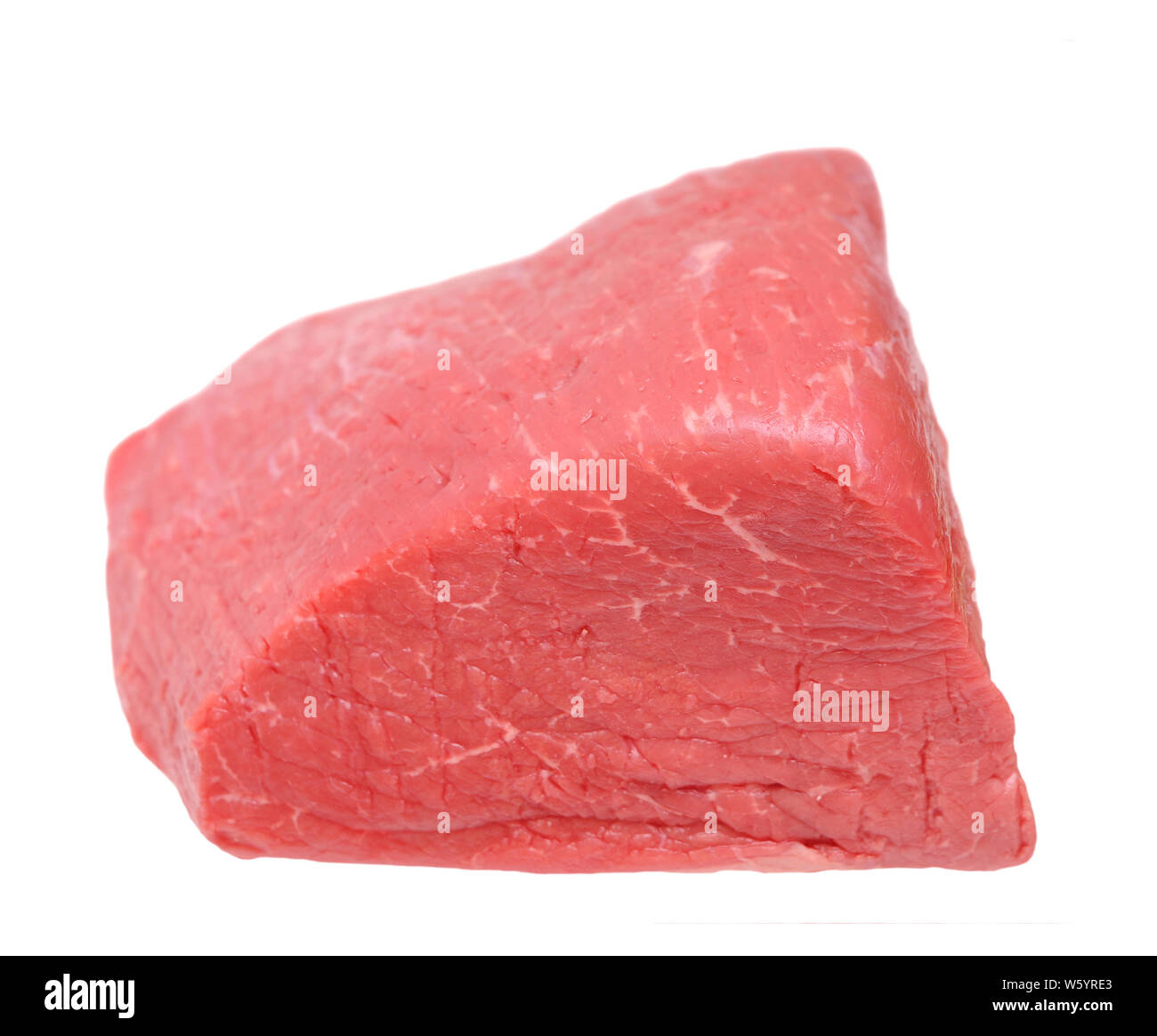 eyes round beef meat isolated on white background Stock Photo - Alamy