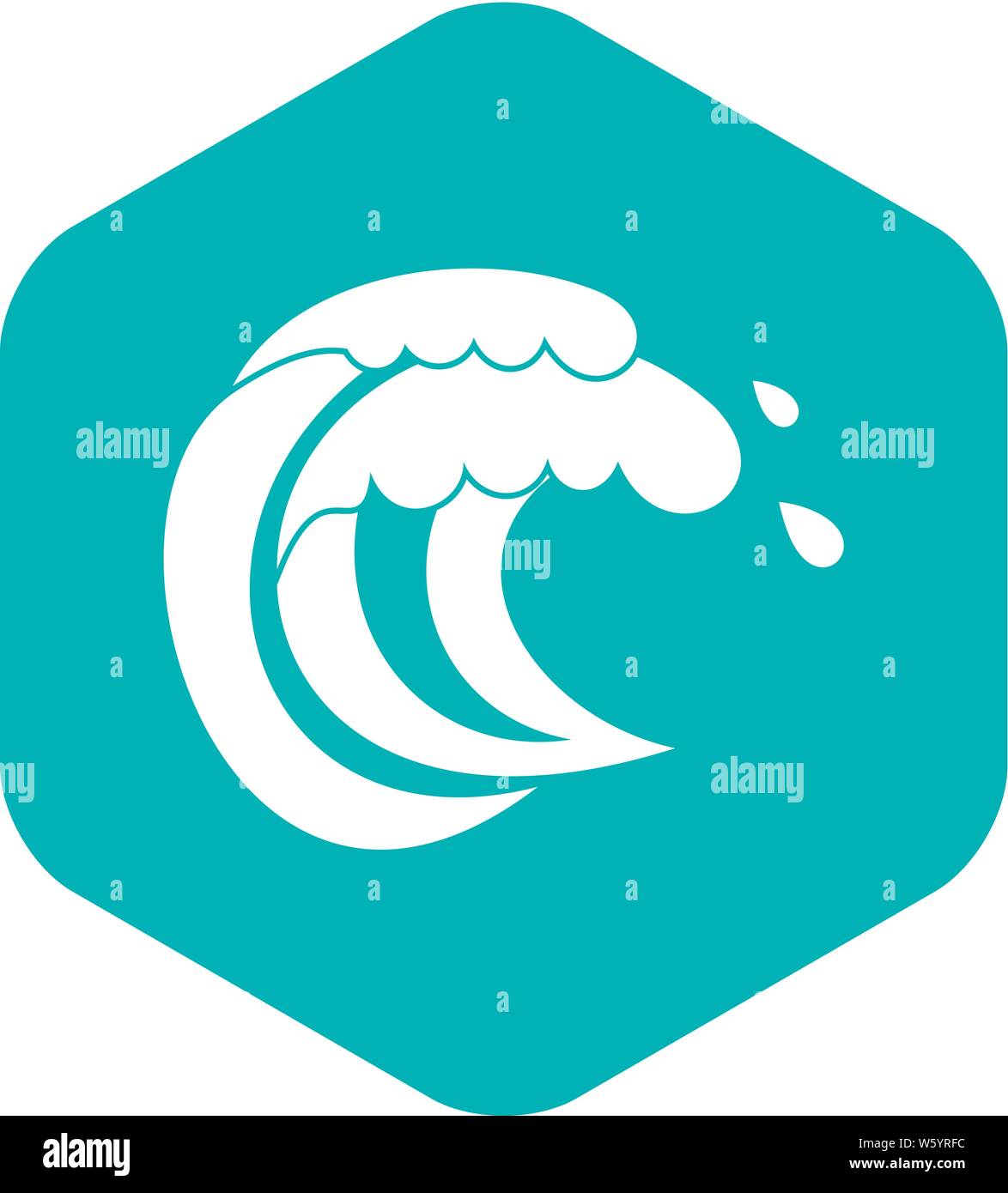 Wave of sea tide icon, simple style Stock Vector Image & Art - Alamy
