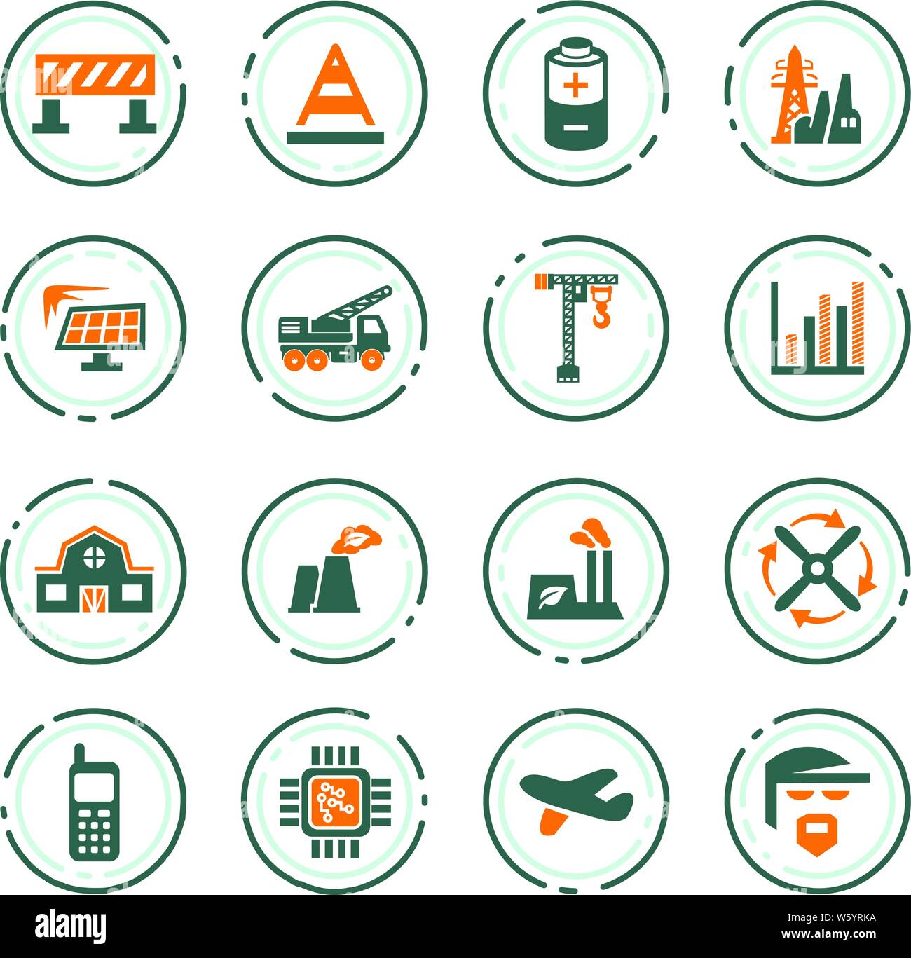 Industry vector icons for user interface design Stock Vector Image ...