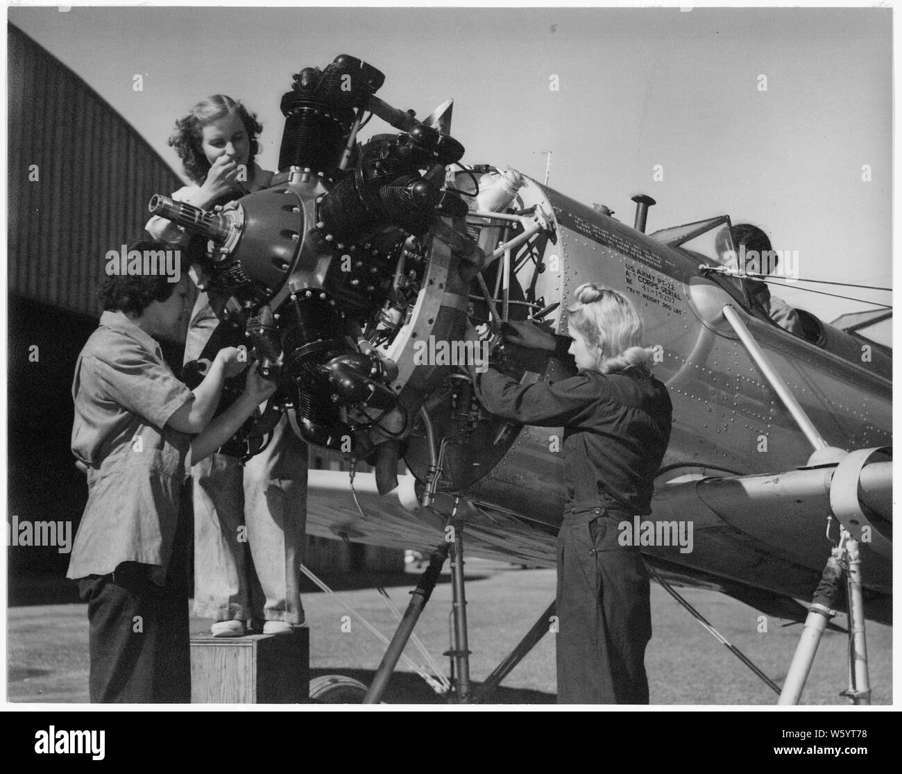 Working of the plane Black and White Stock Photos & Images - Alamy