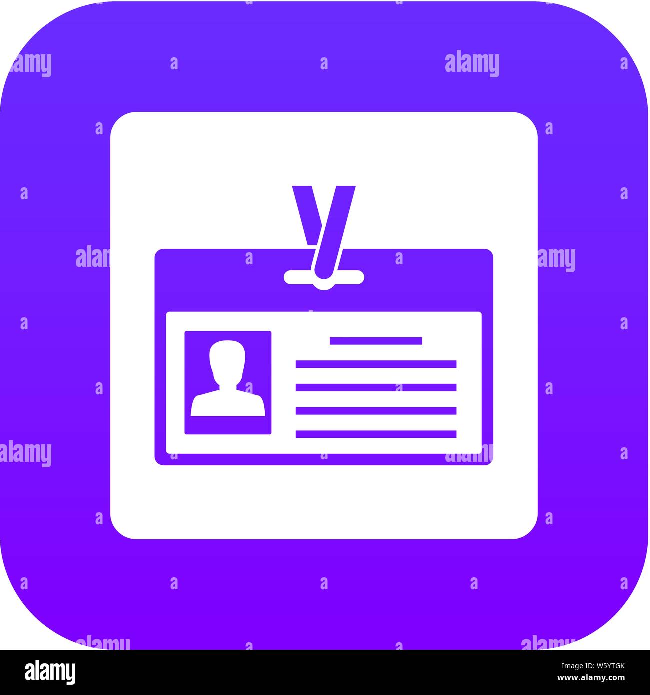 Identification card icon digital purple Stock Vector Image & Art - Alamy