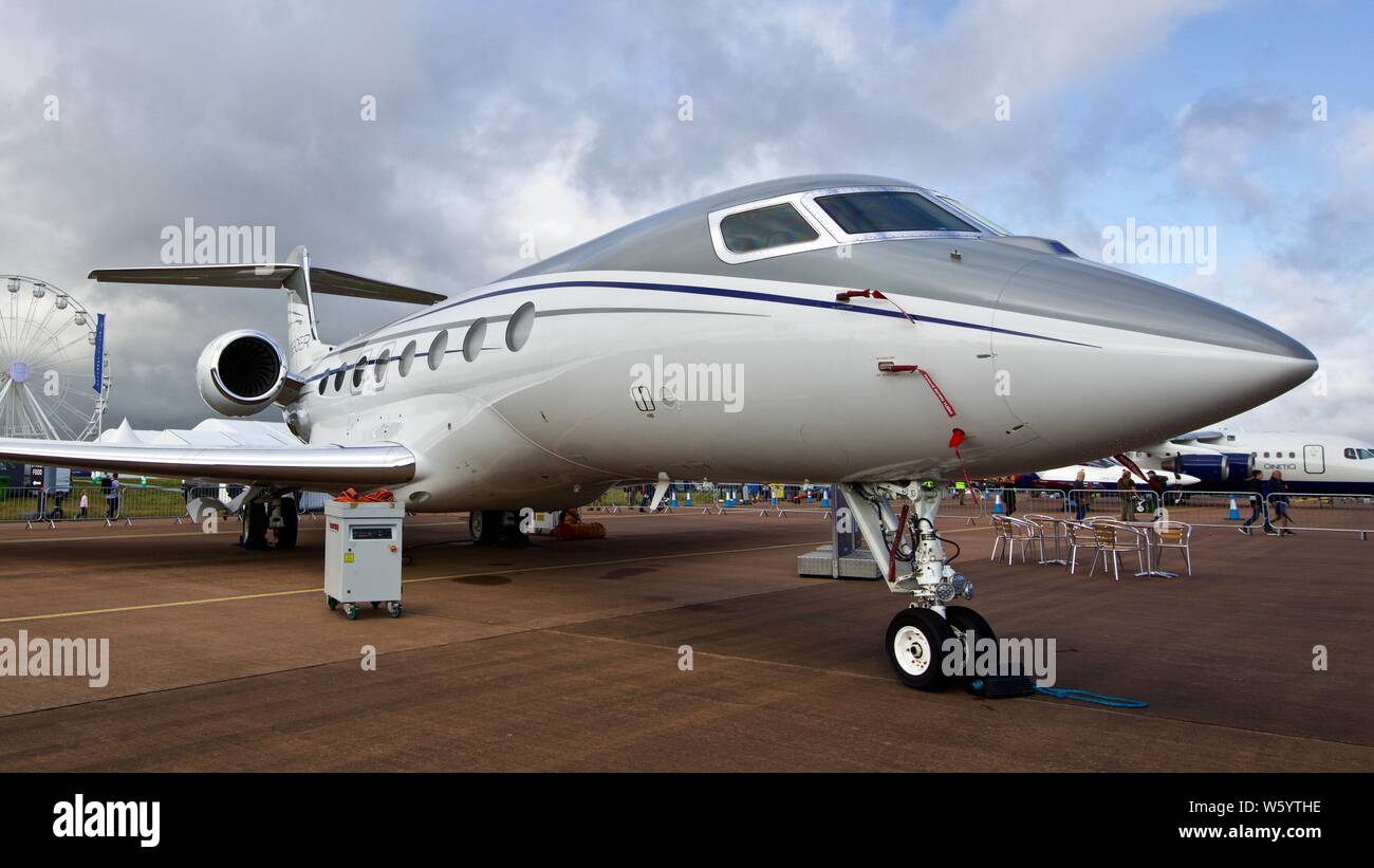 Gulfstream G550 business jet on display at the 2019 Royal International ...