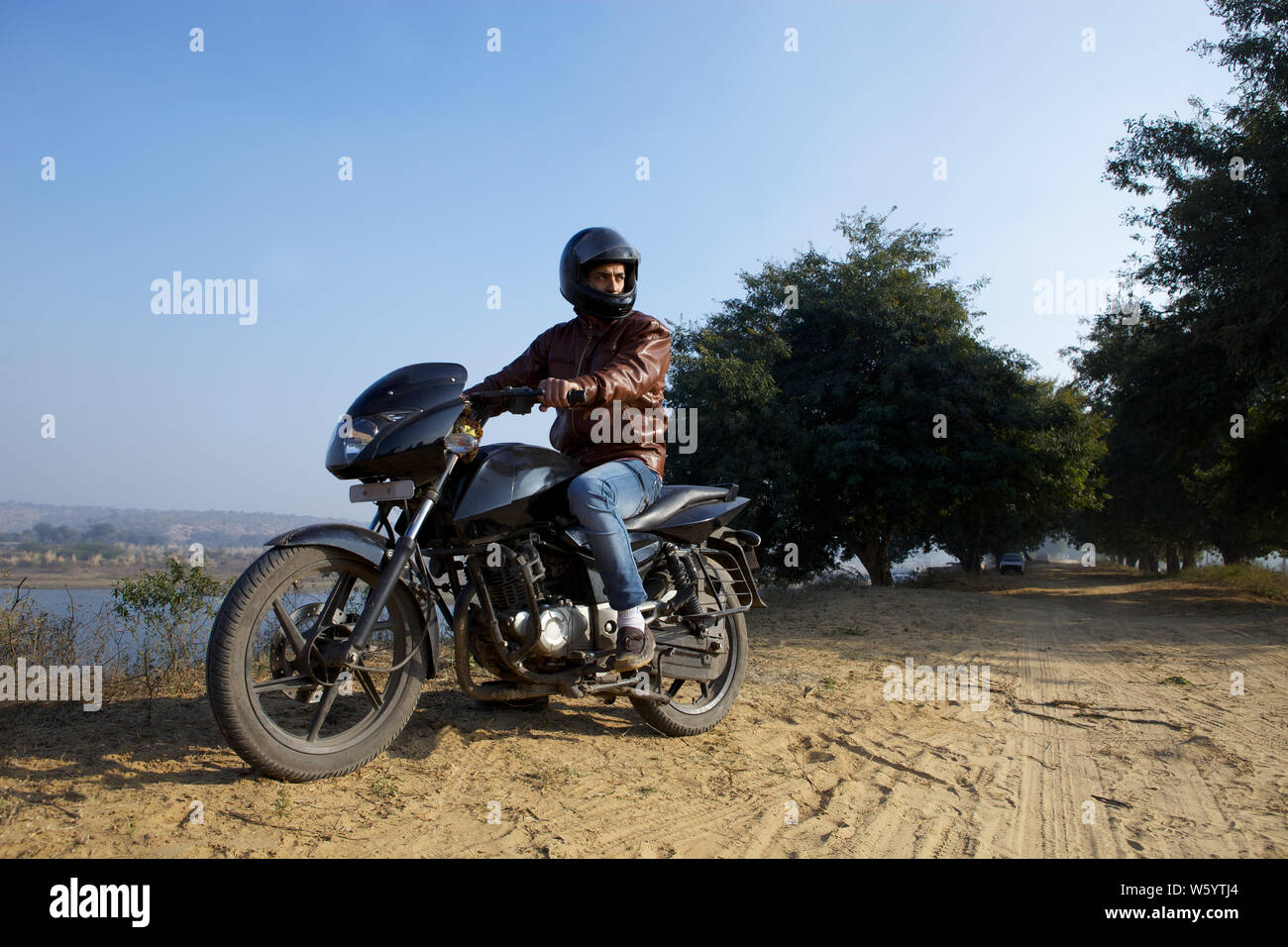 Motorcycle indian man front hi-res stock photography and images - Alamy