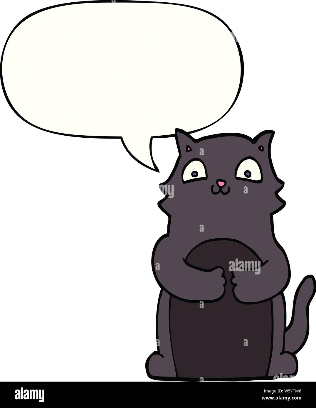 cartoon cat with speech bubble Stock Vector Image & Art - Alamy