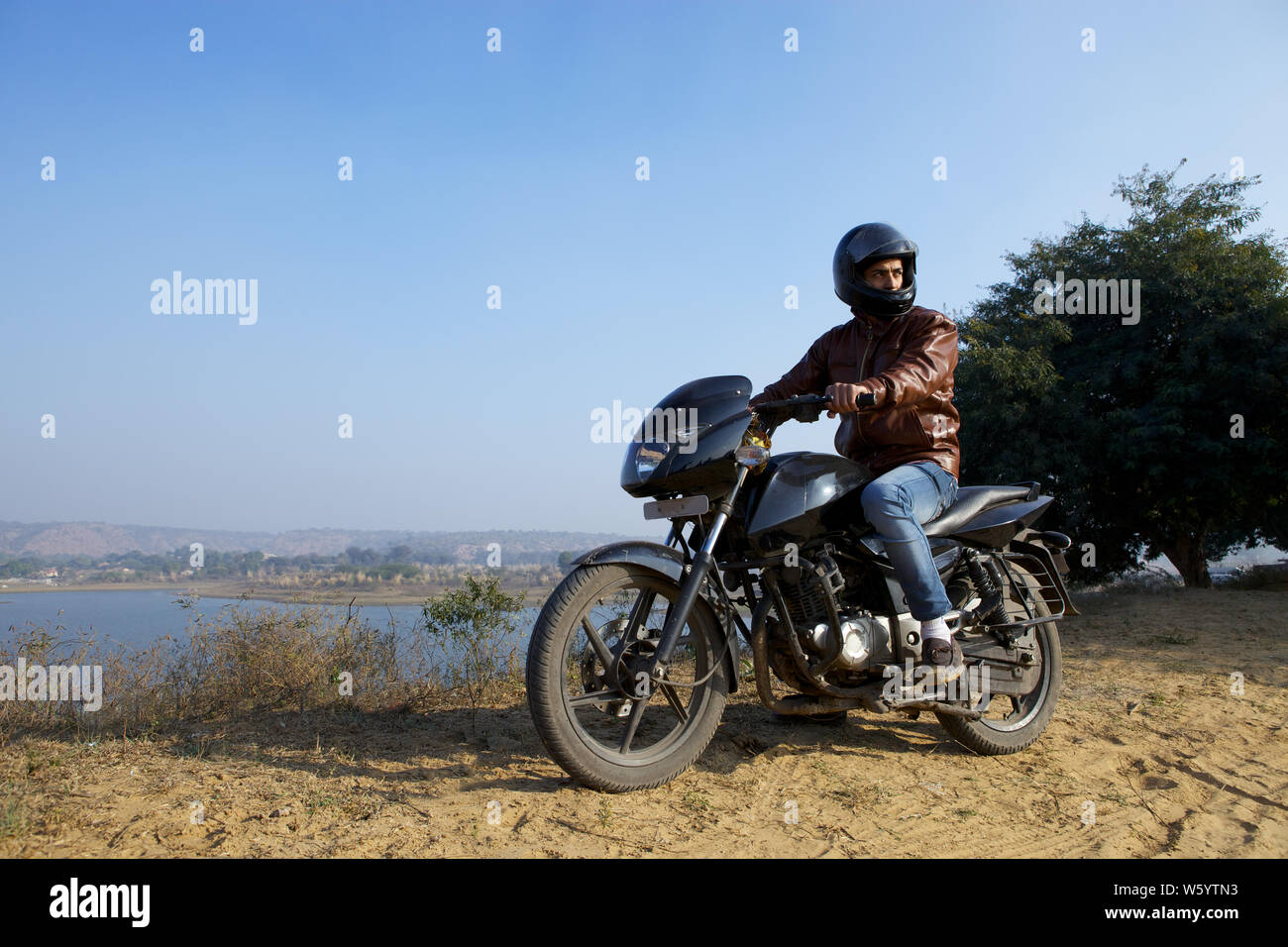 Motorcycle indian man front hi-res stock photography and images - Alamy