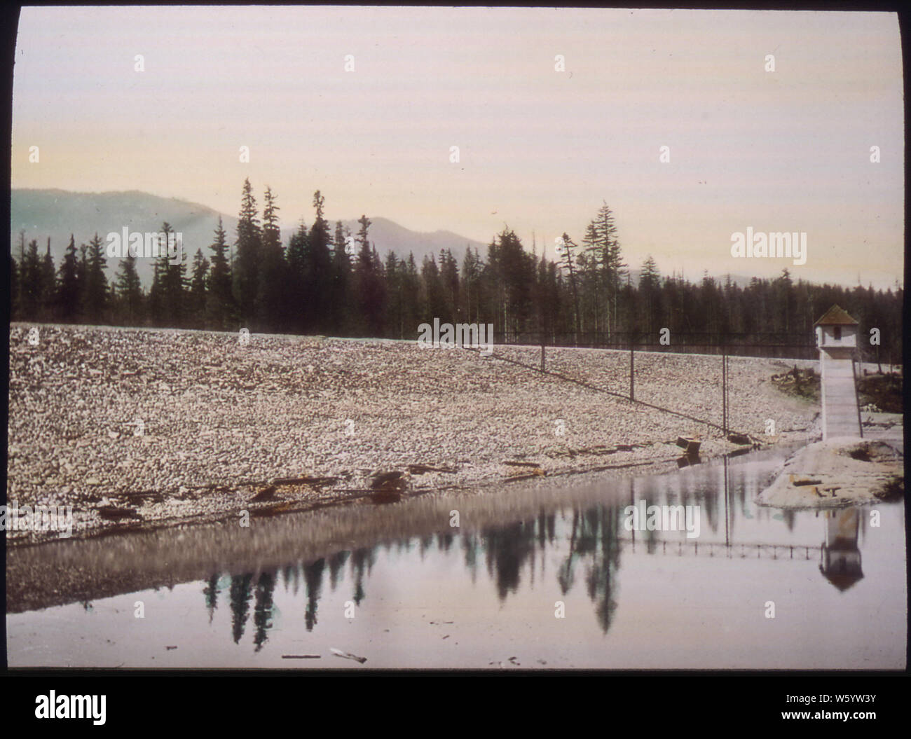 Yakima Project - Kachees Dam and gate tower - Washington Stock Photo ...