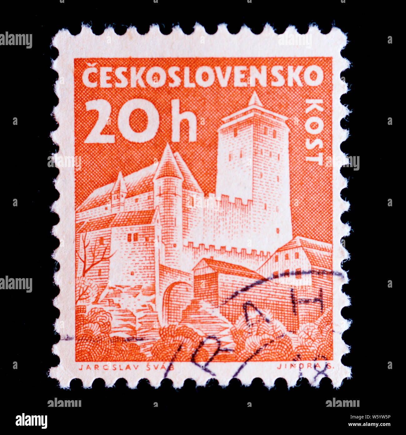 Czechoslovakia Postage Stamp - Kost castle Stock Photo - Alamy