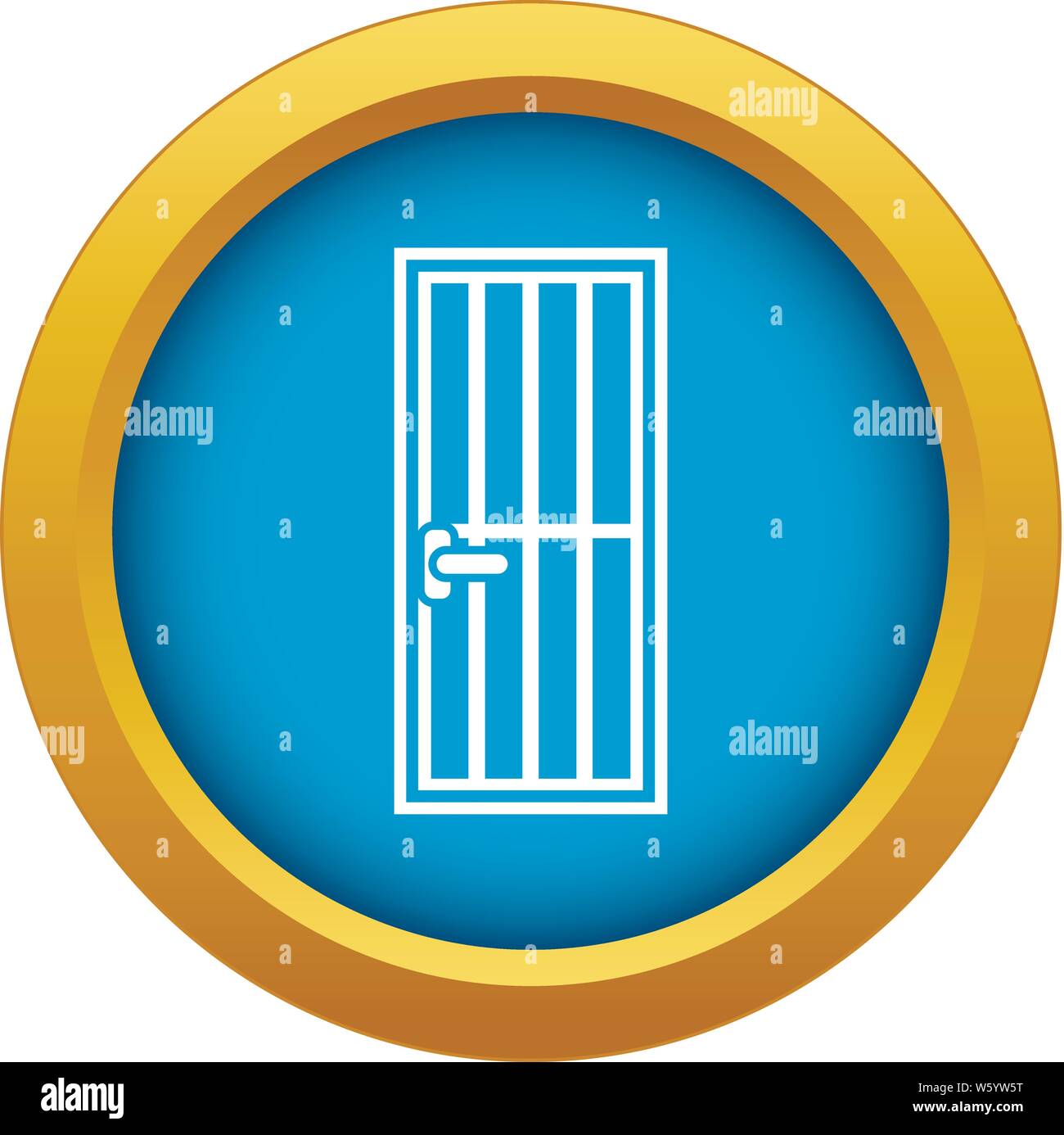 Steel door icon blue vector isolated Stock Vector Image & Art - Alamy