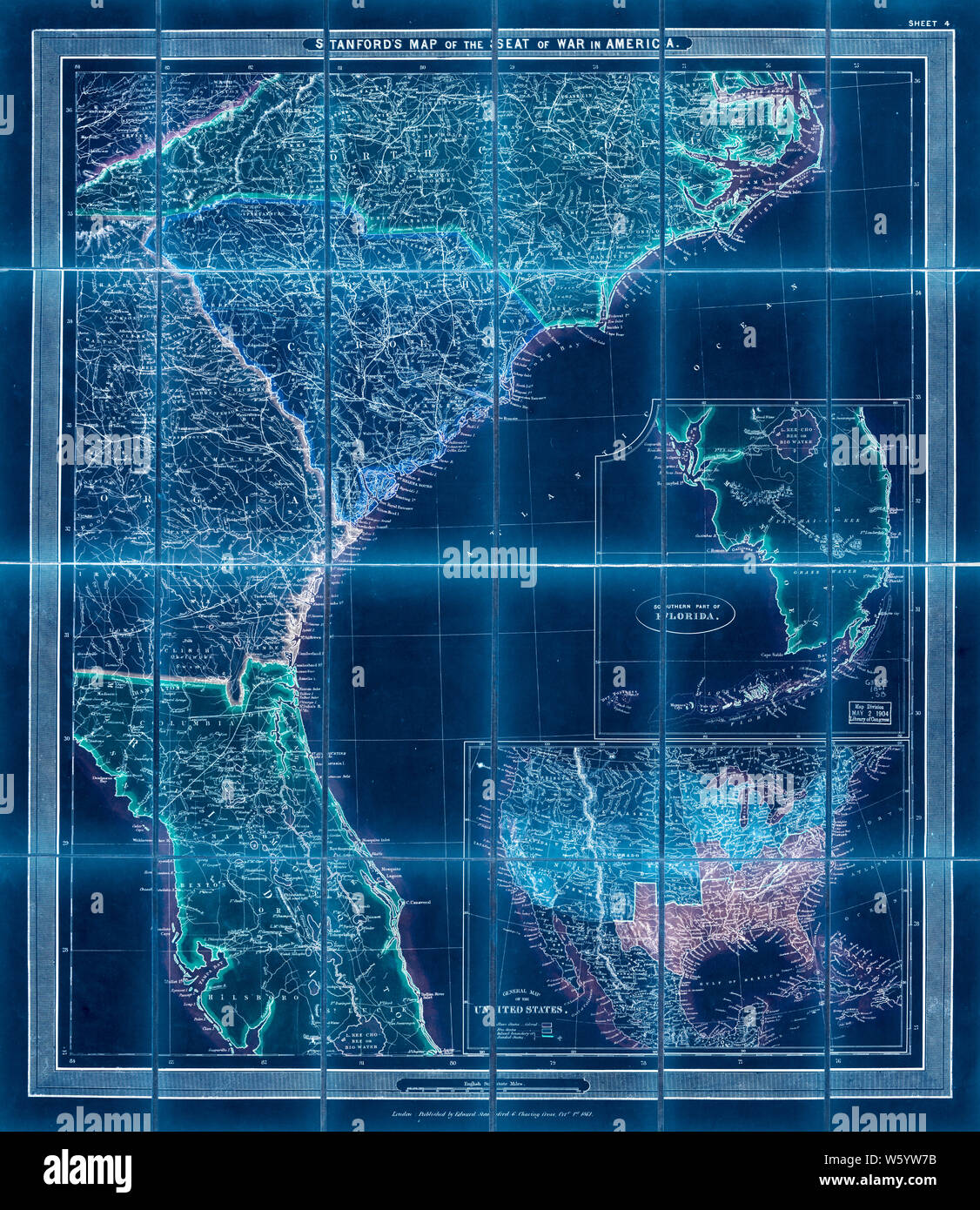 Civil War Maps 1703 Stanford's map of the seat of war in America 04 ...