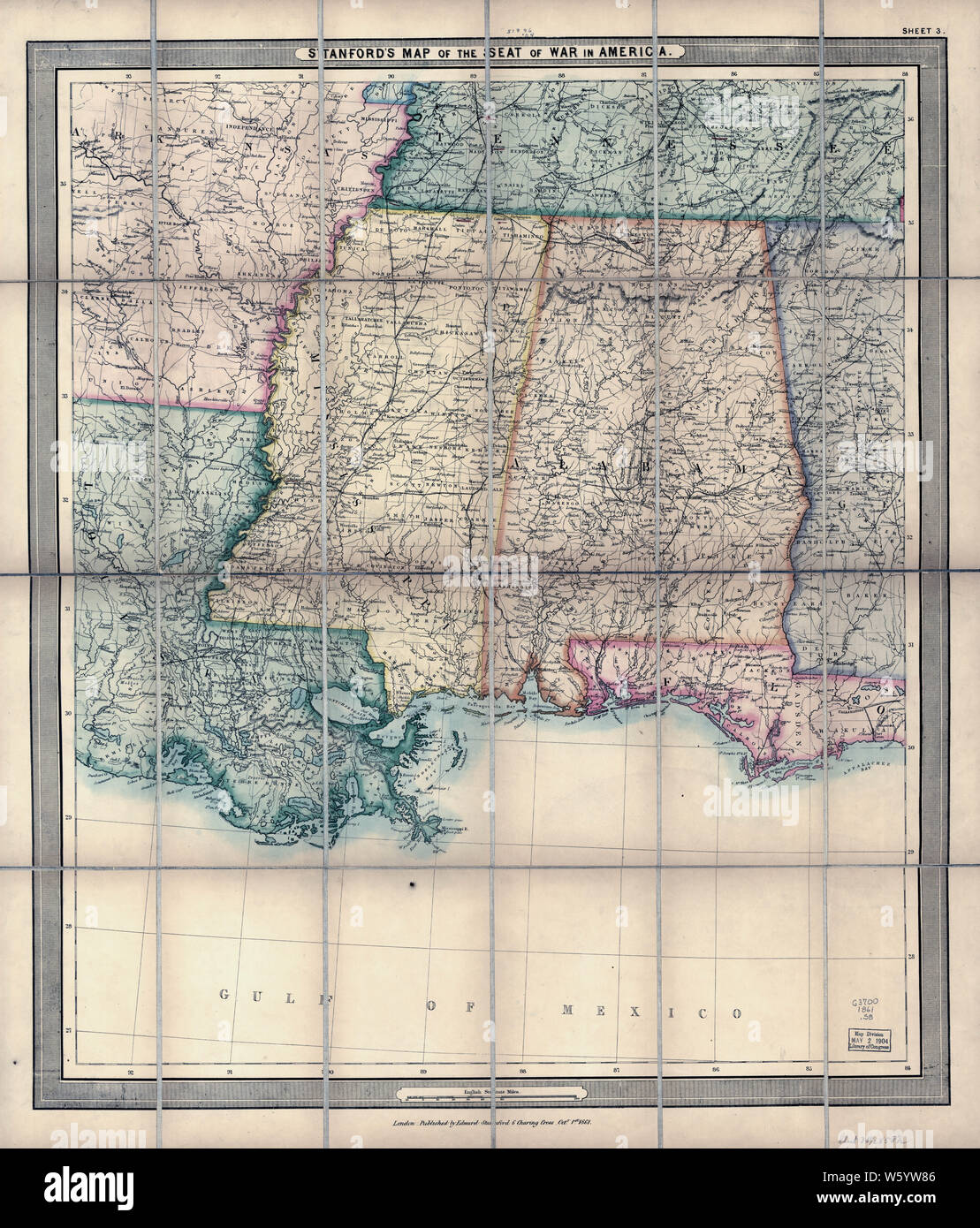 Civil War Maps 1703 Stanford's map of the seat of war in America 03 ...