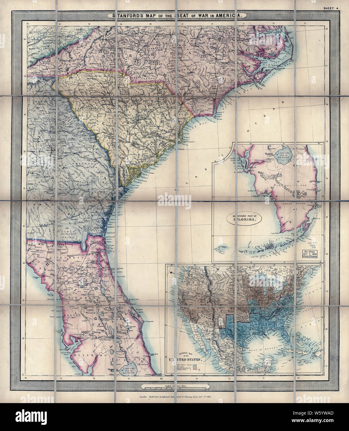 Civil War Maps 1703 Stanford's map of the seat of war in America 04 ...