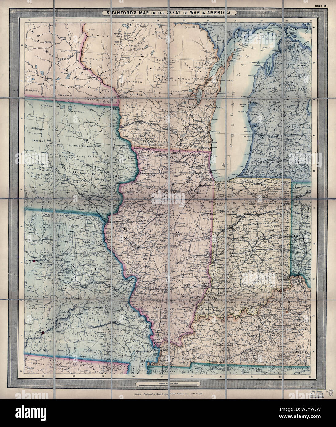 Civil War Maps 1703 Stanford's map of the seat of war in America ...