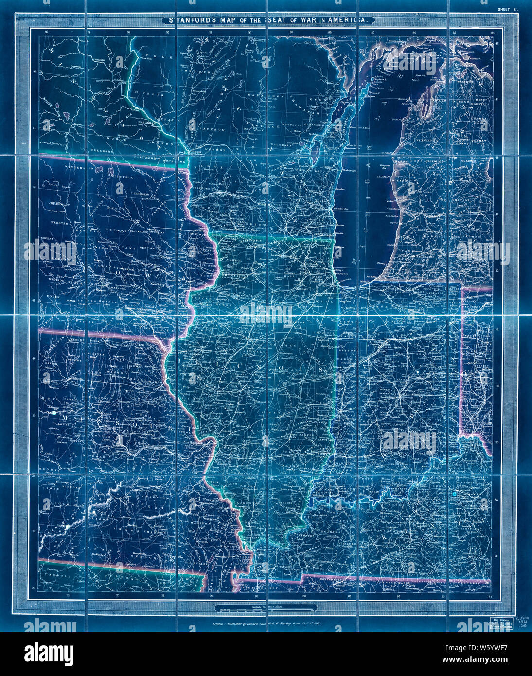 Civil War Maps 1703 Stanford's map of the seat of war in America ...