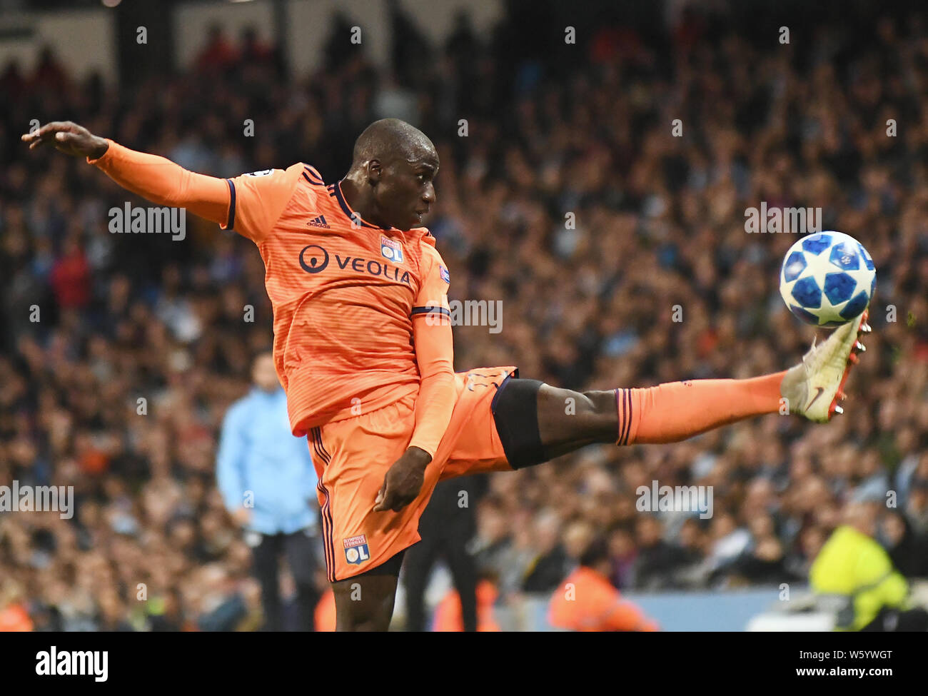 MANCHESTER, ENGLAND - SEPTEMBER 19, 2018: Ferland Mendy of Lyon ...