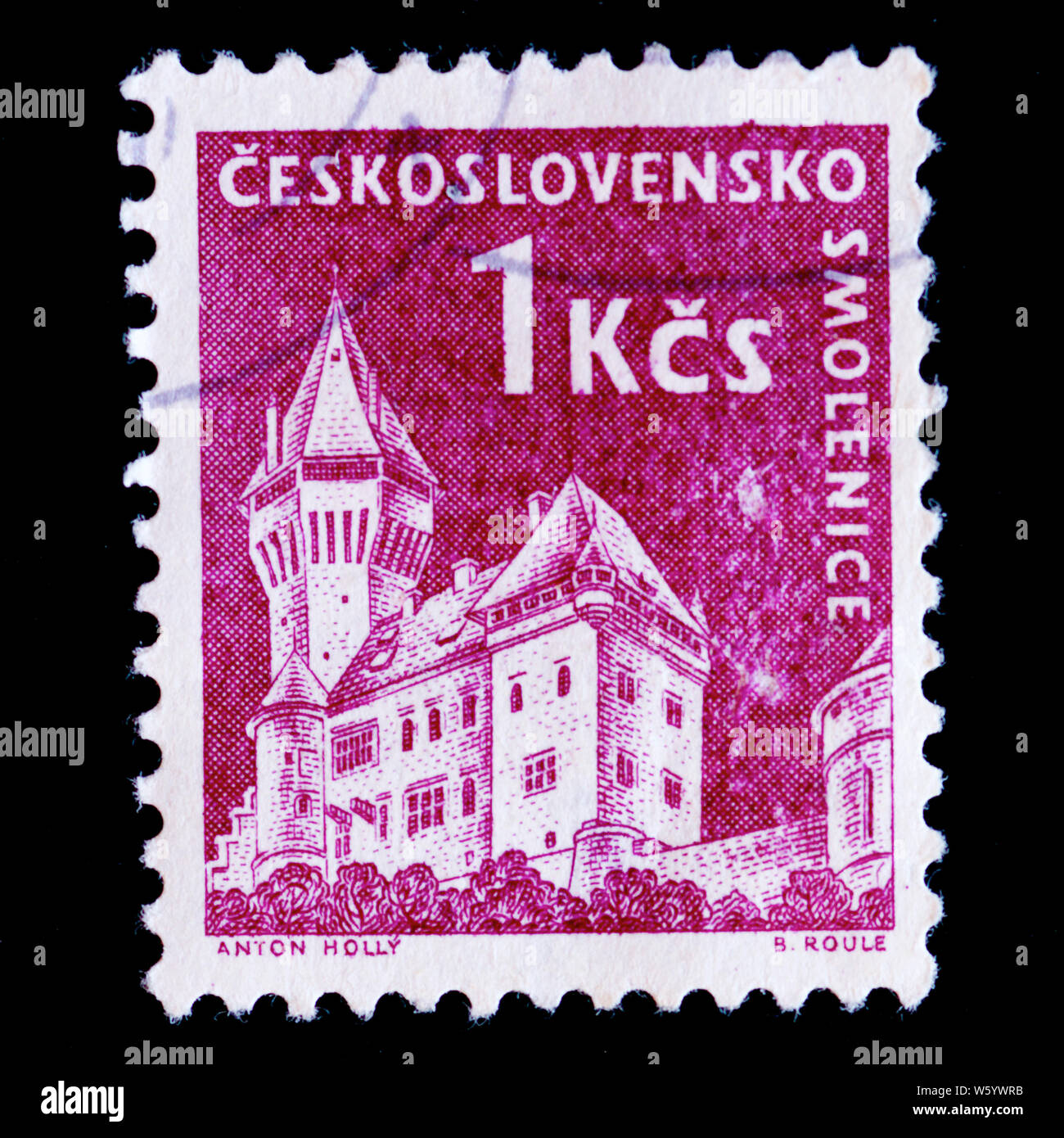 Czechoslovakia Postage Stamp - Smolenice castle Stock Photo - Alamy