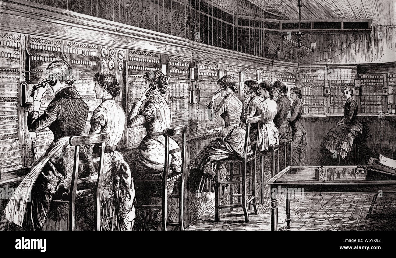 1900s telephone operator woman hi-res stock photography and images - Alamy