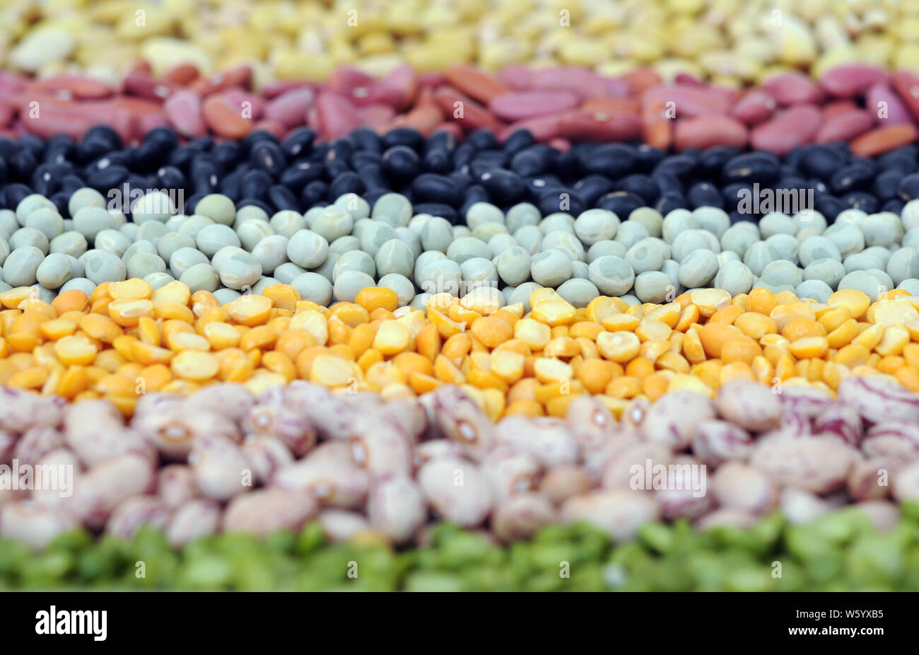 mix of many kind of beans for background uses Stock Photo - Alamy