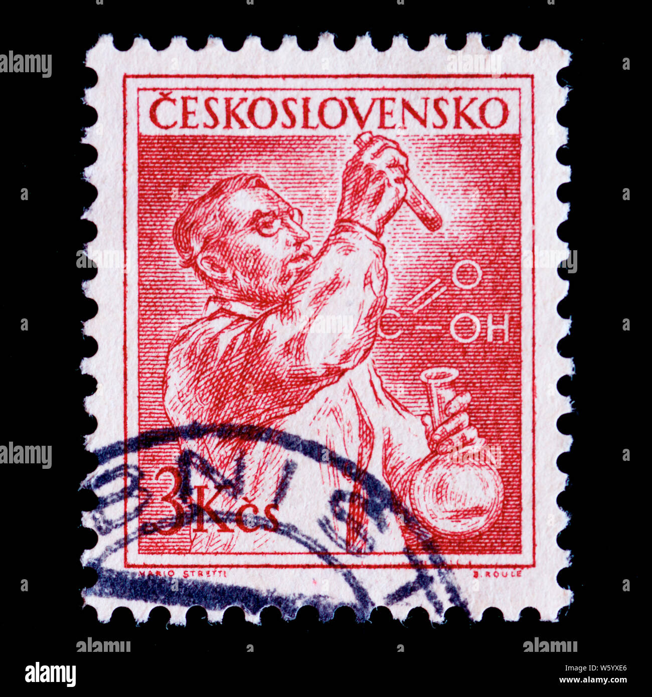 Czechoslovakia Postage Stamp - Chemist Stock Photo - Alamy