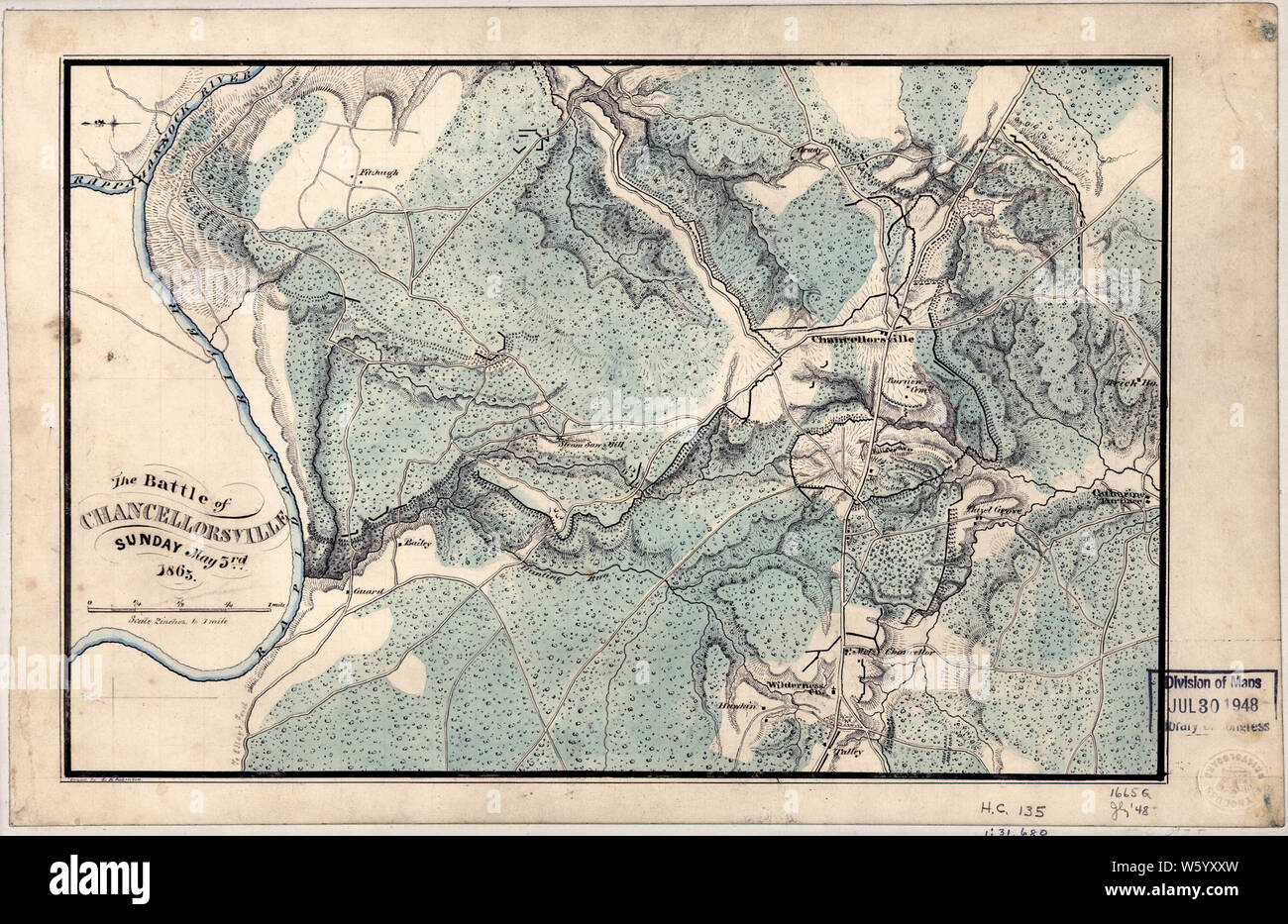 Civil War Maps 1736 The battle of Chancellorsville Sunday May 3rd 1863 ...