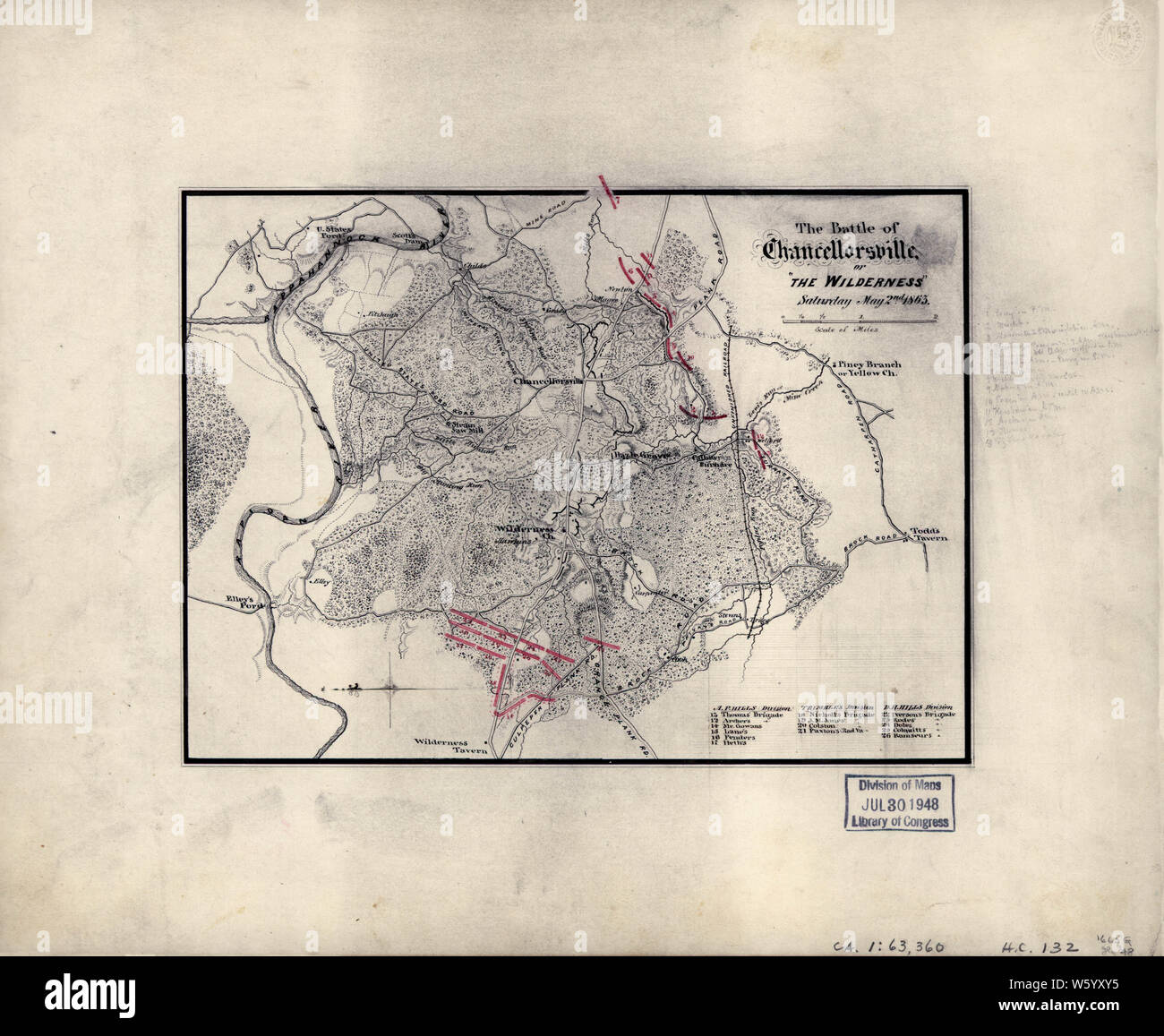 Civil War Maps 1735 The battle of Chancellorsville or ''The Wilderness ...