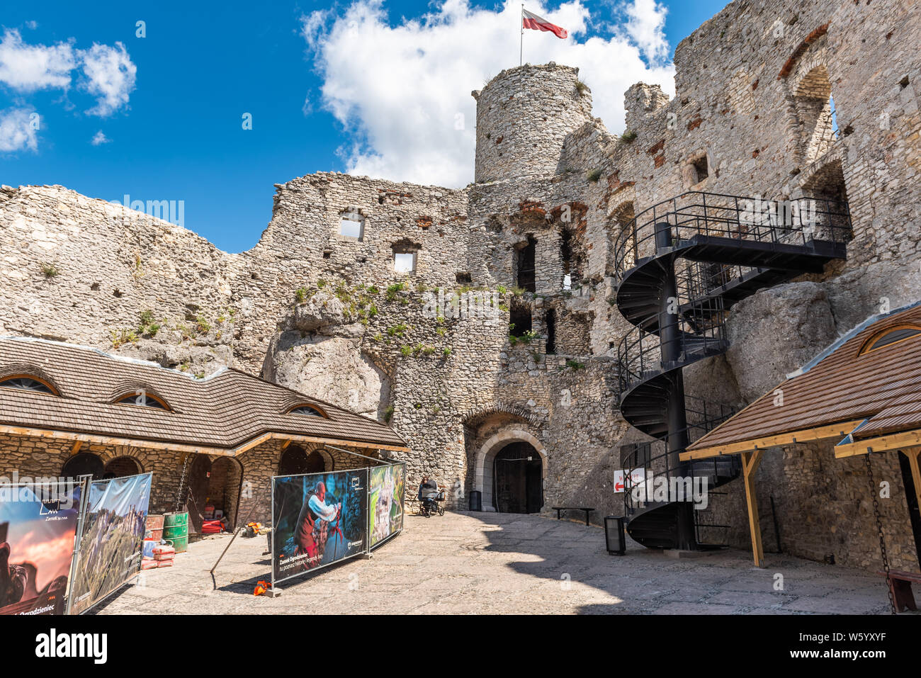 PODZAMCZE, POLAND - July 15, 2019: Ogrodzieniec Castle in Polish ...