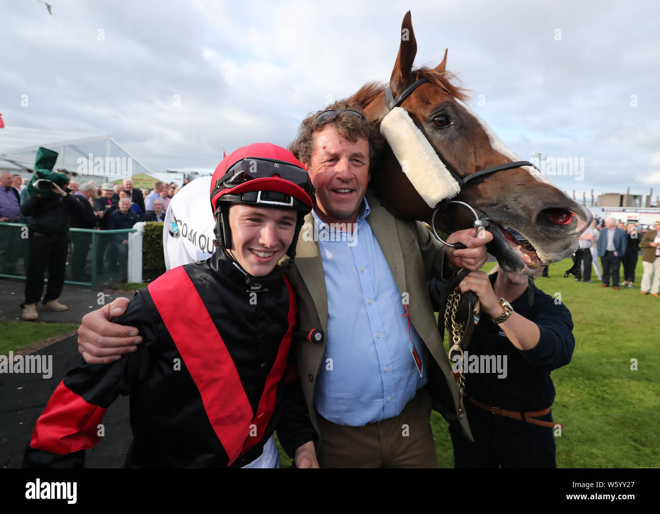 Saltonstall with Jockey Colin Keane and trainer Adrian McGuinness in ...