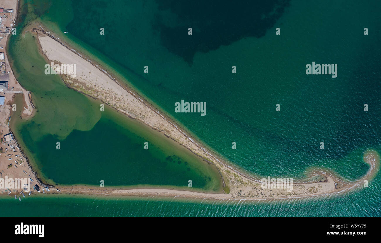 Aerial view of the community of Punta Chueca where the population of ...