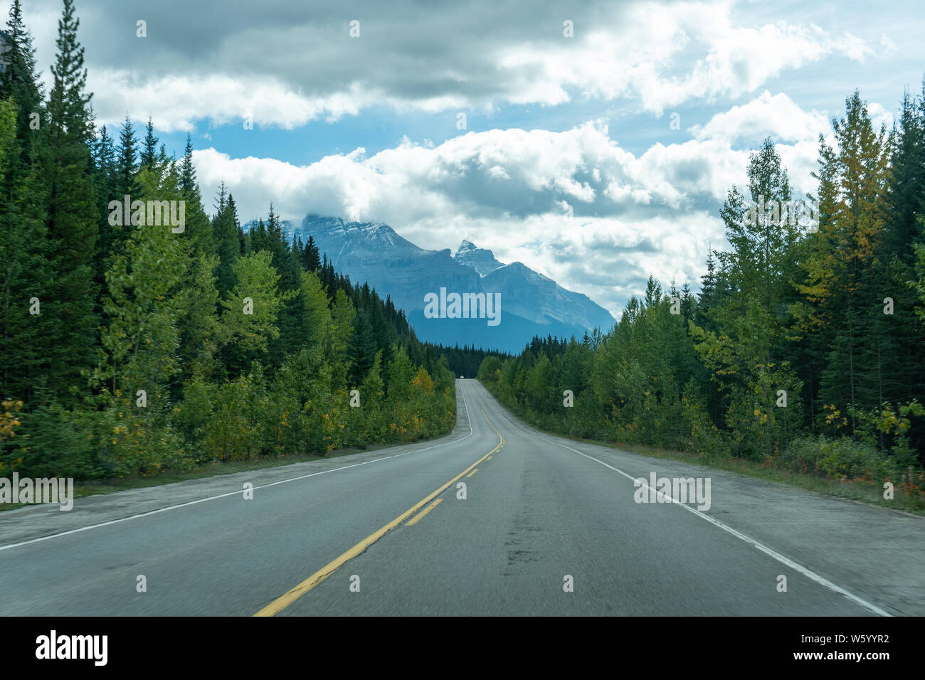 The roads through the Canadian roads are peaceful in the Summers Stock ...