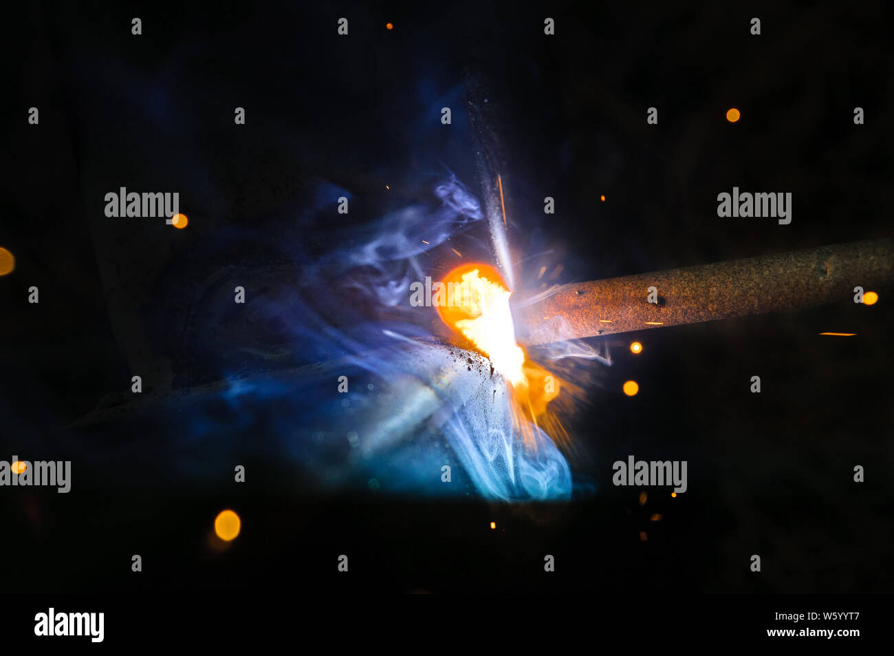 Welding steel close-up Stock Photo - Alamy
