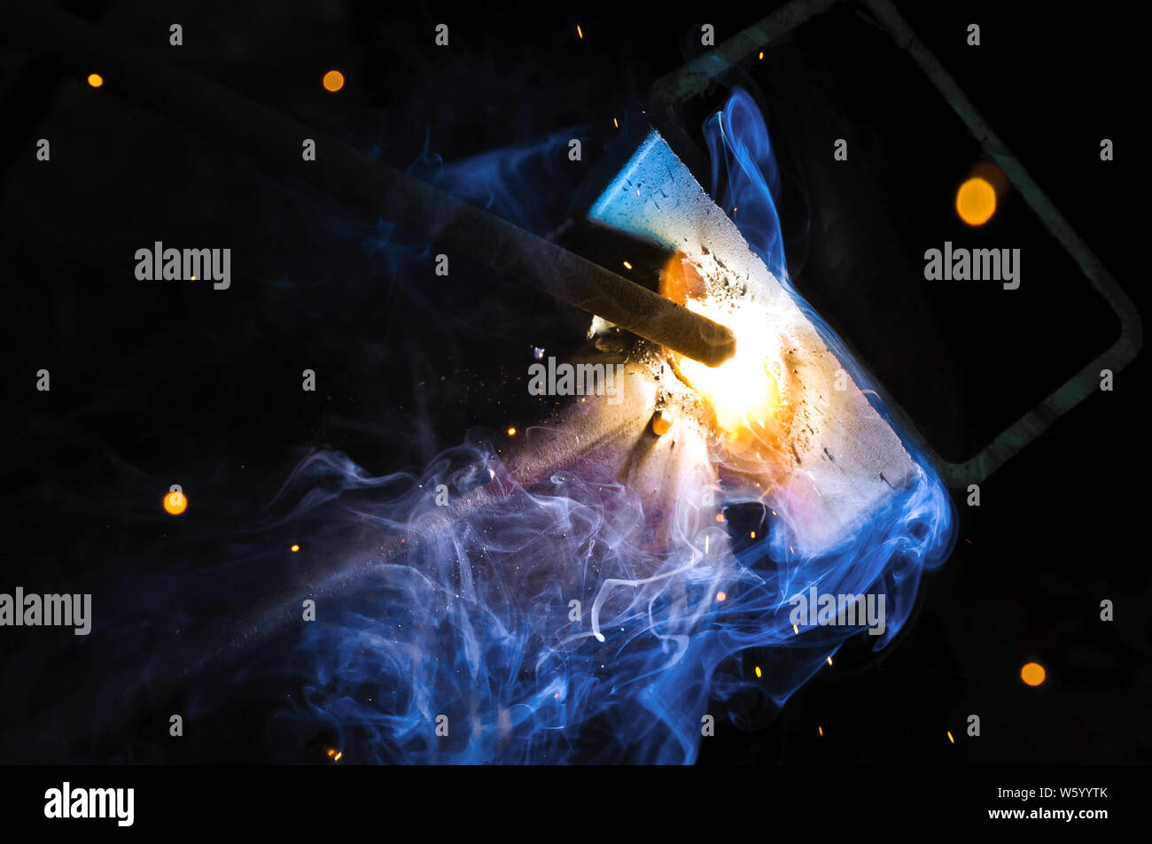 Welding steel close-up Stock Photo - Alamy
