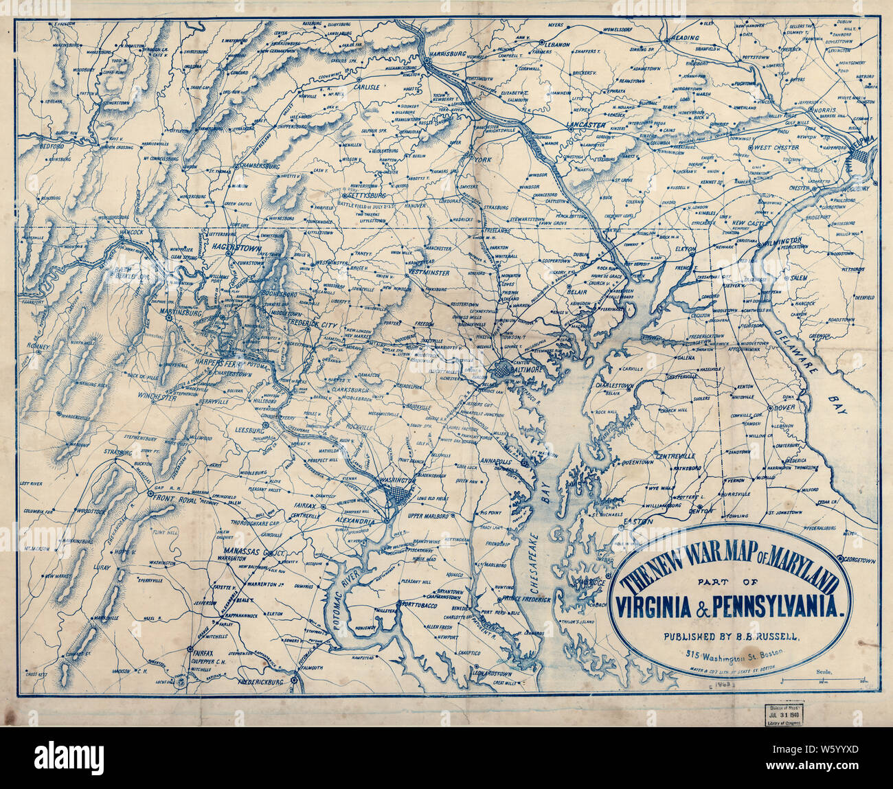 Civil War Maps 1787 The new war map of Maryland part of Virginia ...