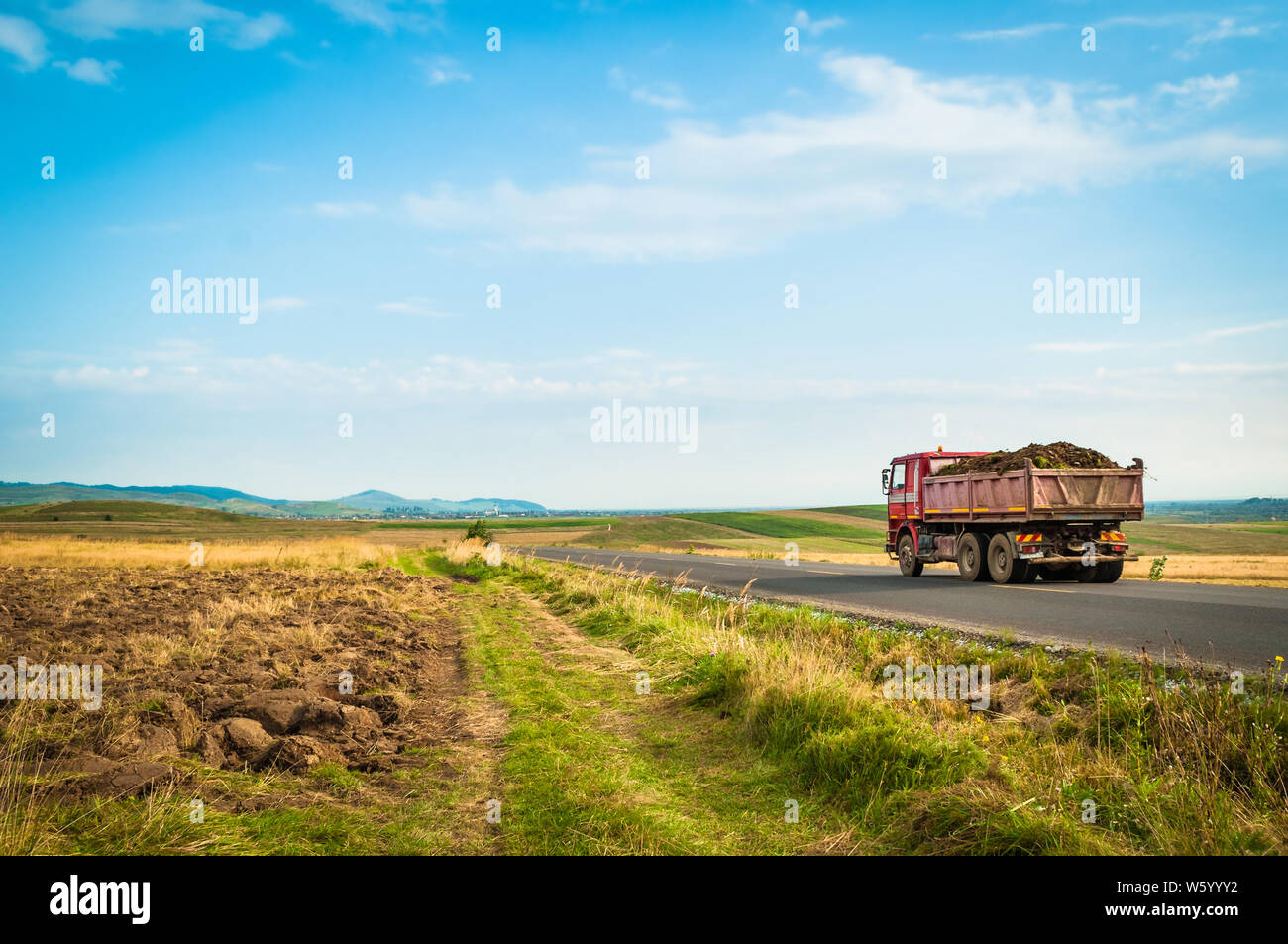 Heavy dump truck transporting hi-res stock photography and images - Alamy
