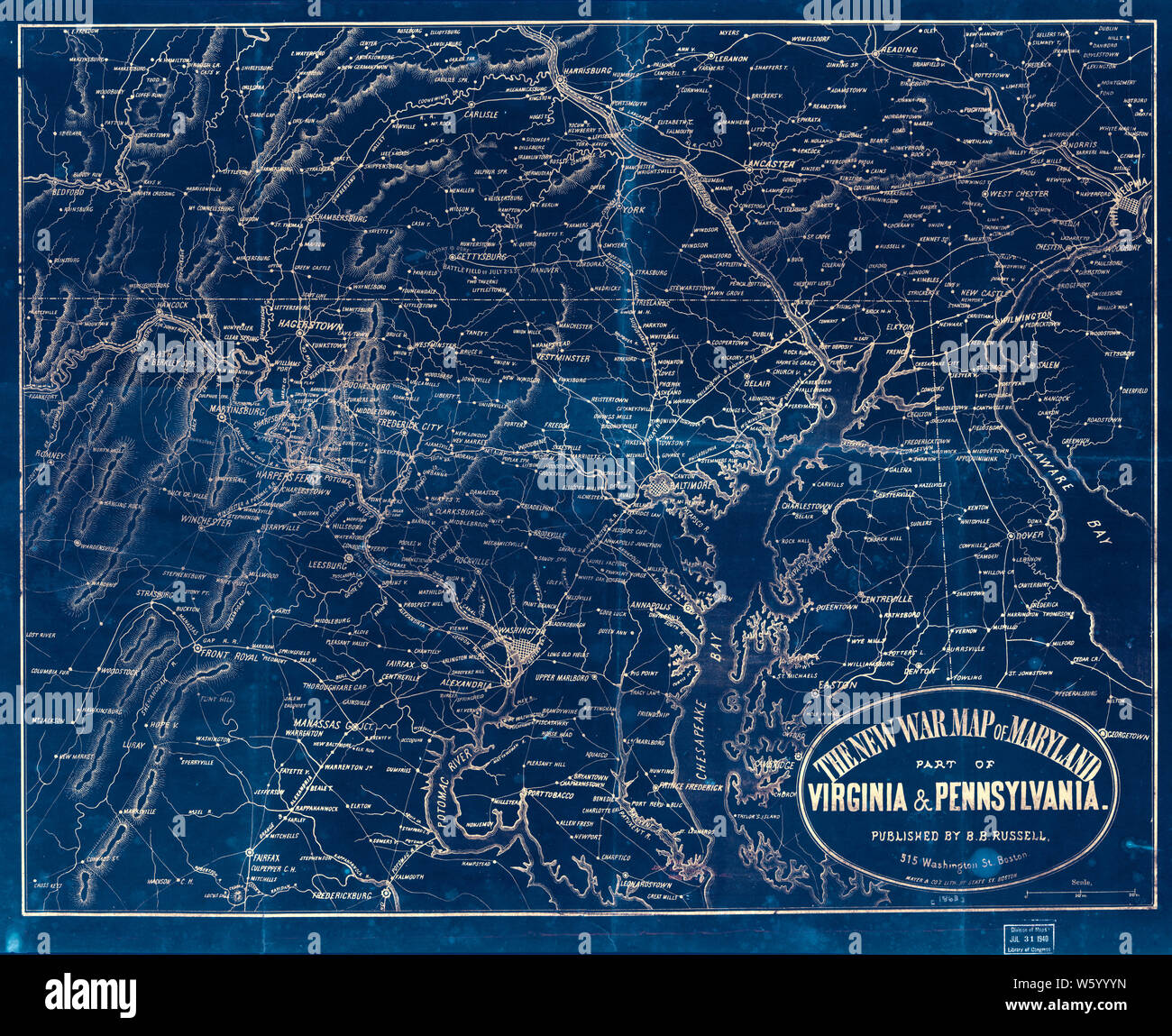 Civil War Maps 1787 The new war map of Maryland part of Virginia ...